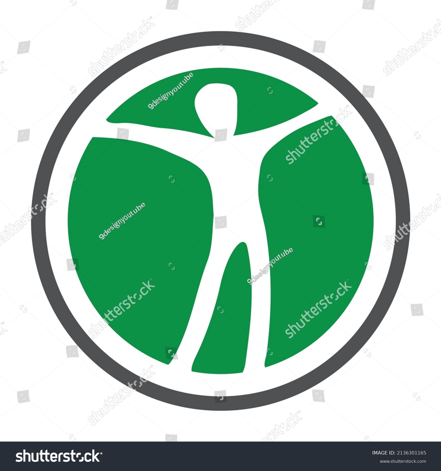 Human Healt Body Circle Flat Design Stock Vector (Royalty Free ...