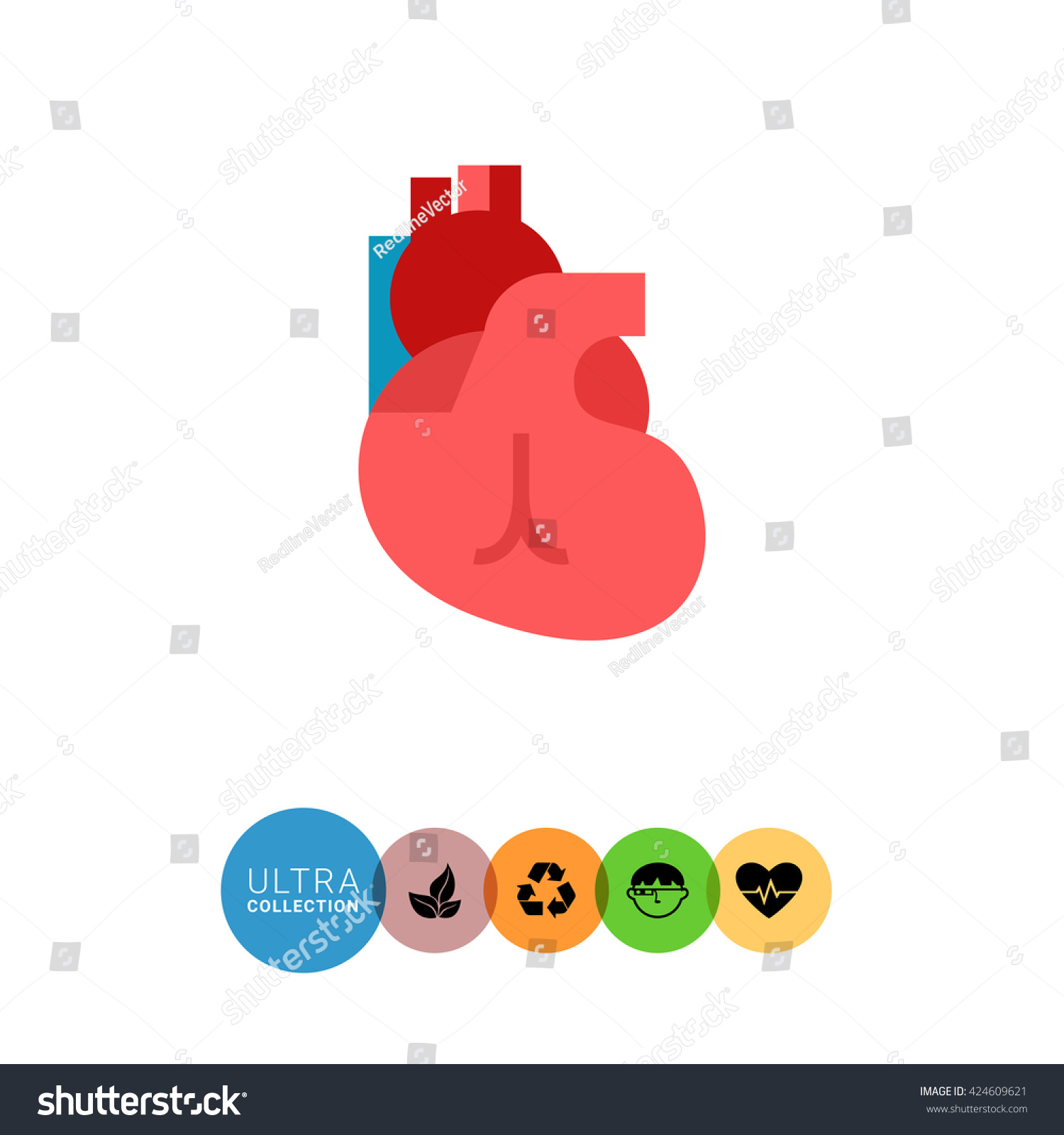 Human Heart Icon: เวกเตอร์สต็อก (ปลอดค่าลิขสิทธิ์) 424609621 | Shutterstock