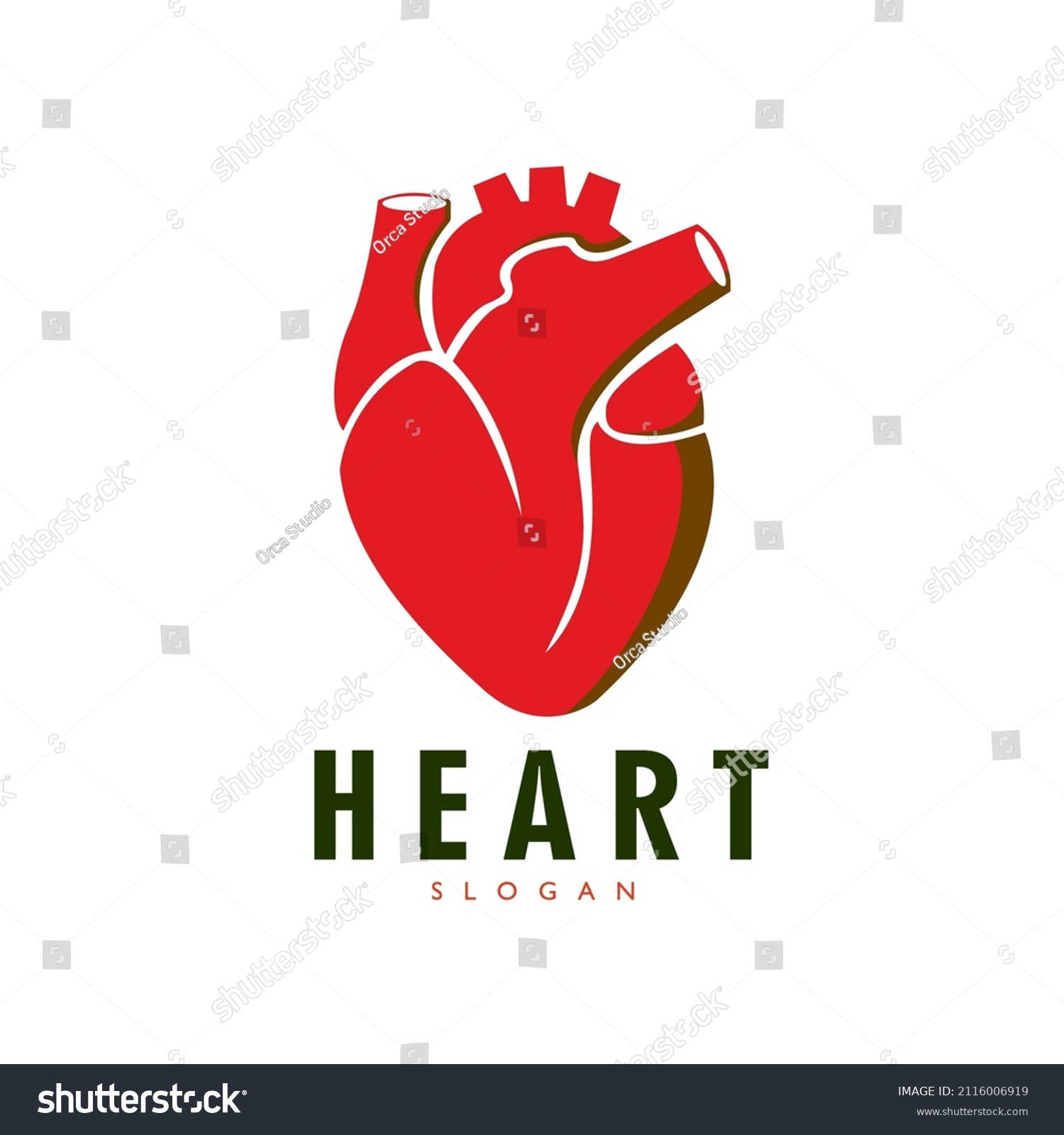 Human Heart Logo Template Design Stock Vector (Royalty Free) 2116006919 ...
