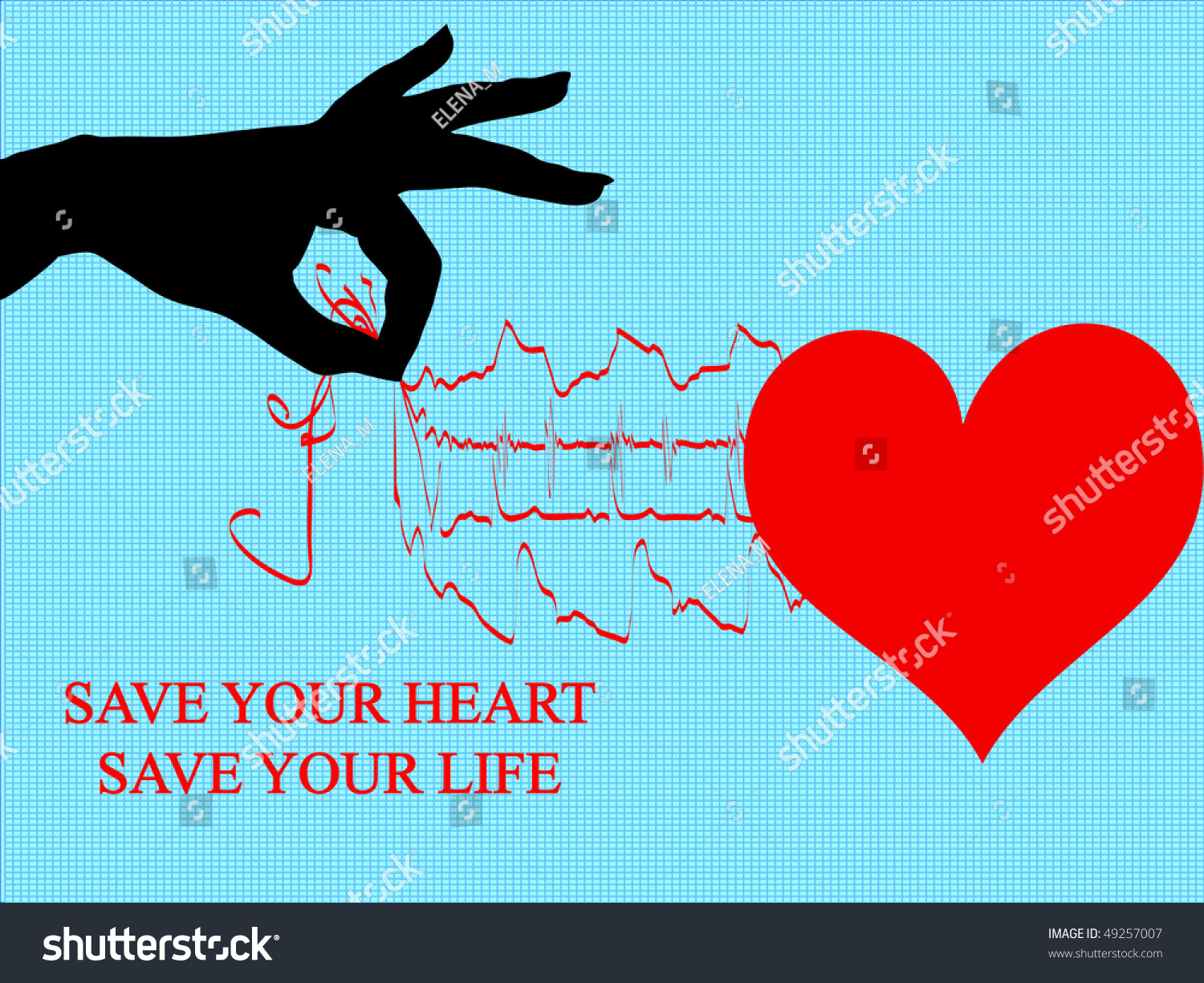 Human Heart Pulse Playing Hand : image vectorielle de stock (libre de ...