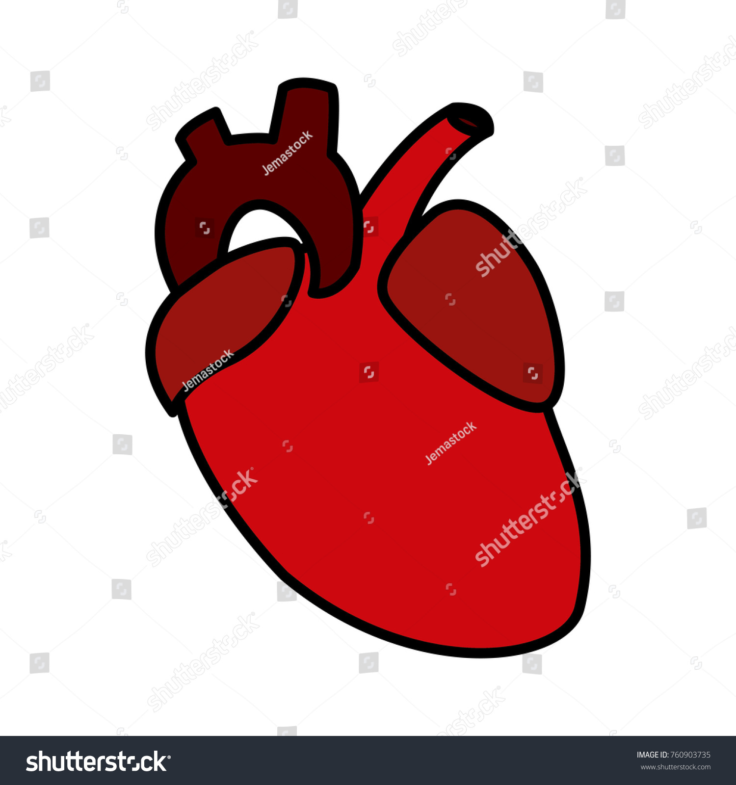 Human Heart Symbol Stock Vector (Royalty Free) 760903735 | Shutterstock