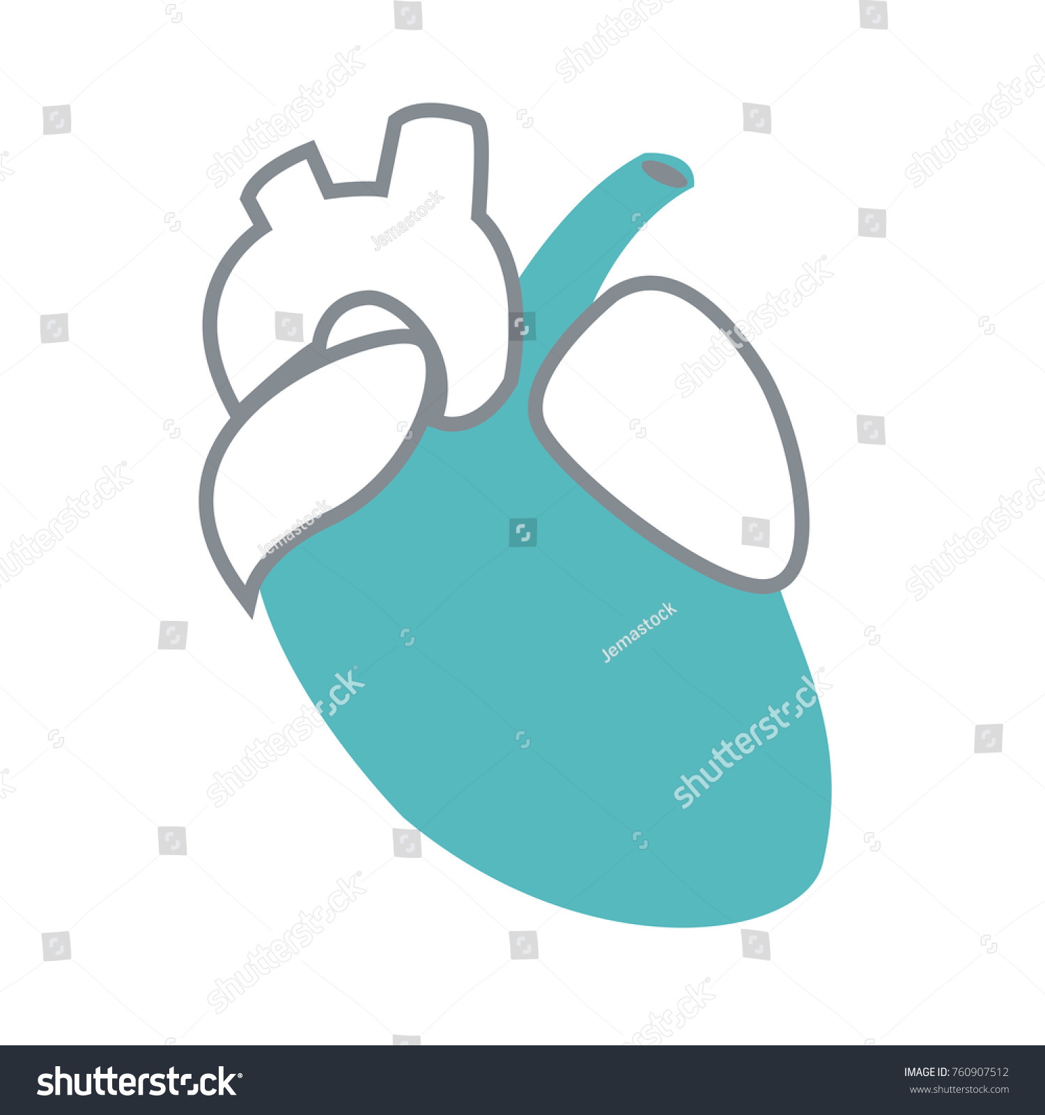 Human Heart Symbol 스톡 벡터(로열티 프리) 760907512 | Shutterstock