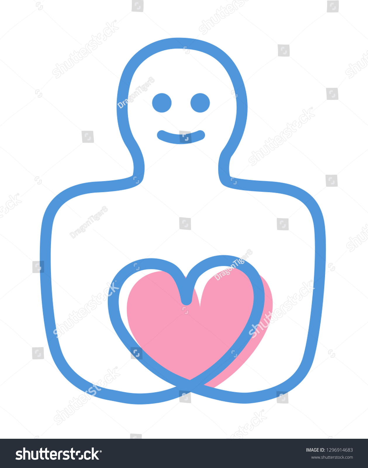 Human Heart Symbol Mark Stock Vector (Royalty Free) 1296914683 ...
