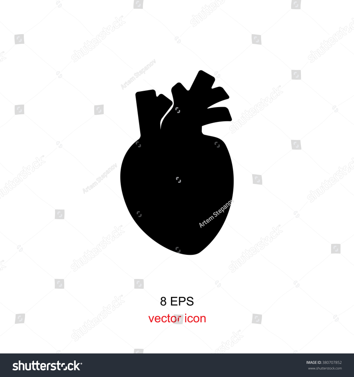 Human Heart Vector Logo Icon Stock Vector (Royalty Free) 380707852 ...