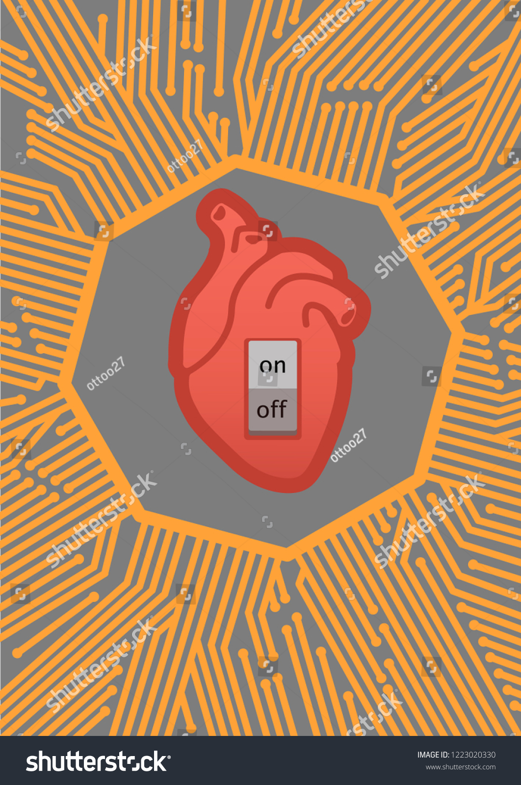 Human Heart Switch Stock Vector (Royalty Free) 1223020330 | Shutterstock