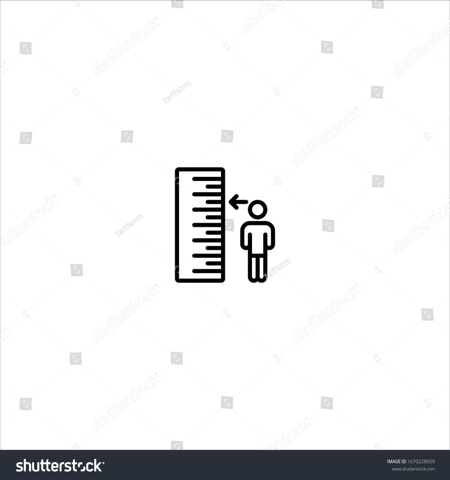 Human Height Outline Icon Illustration Vector: Vector có sẵn (miễn phí ...