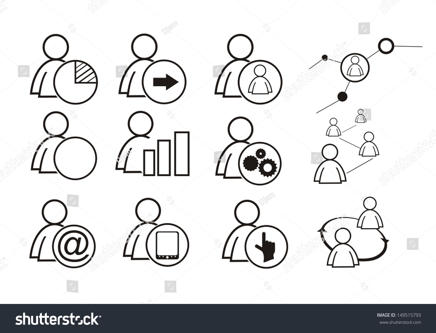 Human Icons Stock Vector 149515793 - Shutterstock