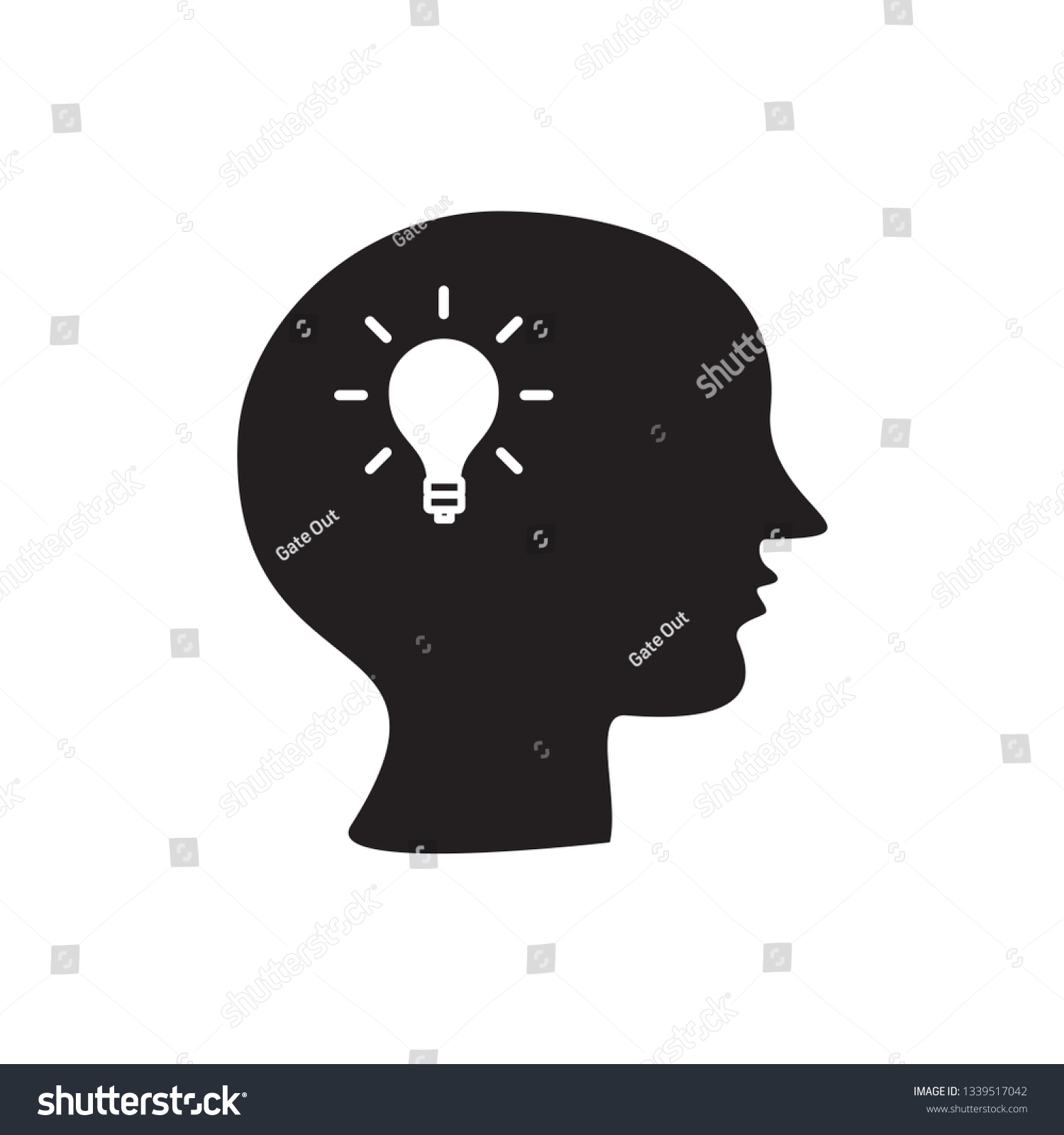 Human Idea Icon Stock Vector (Royalty Free) 1339517042 | Shutterstock