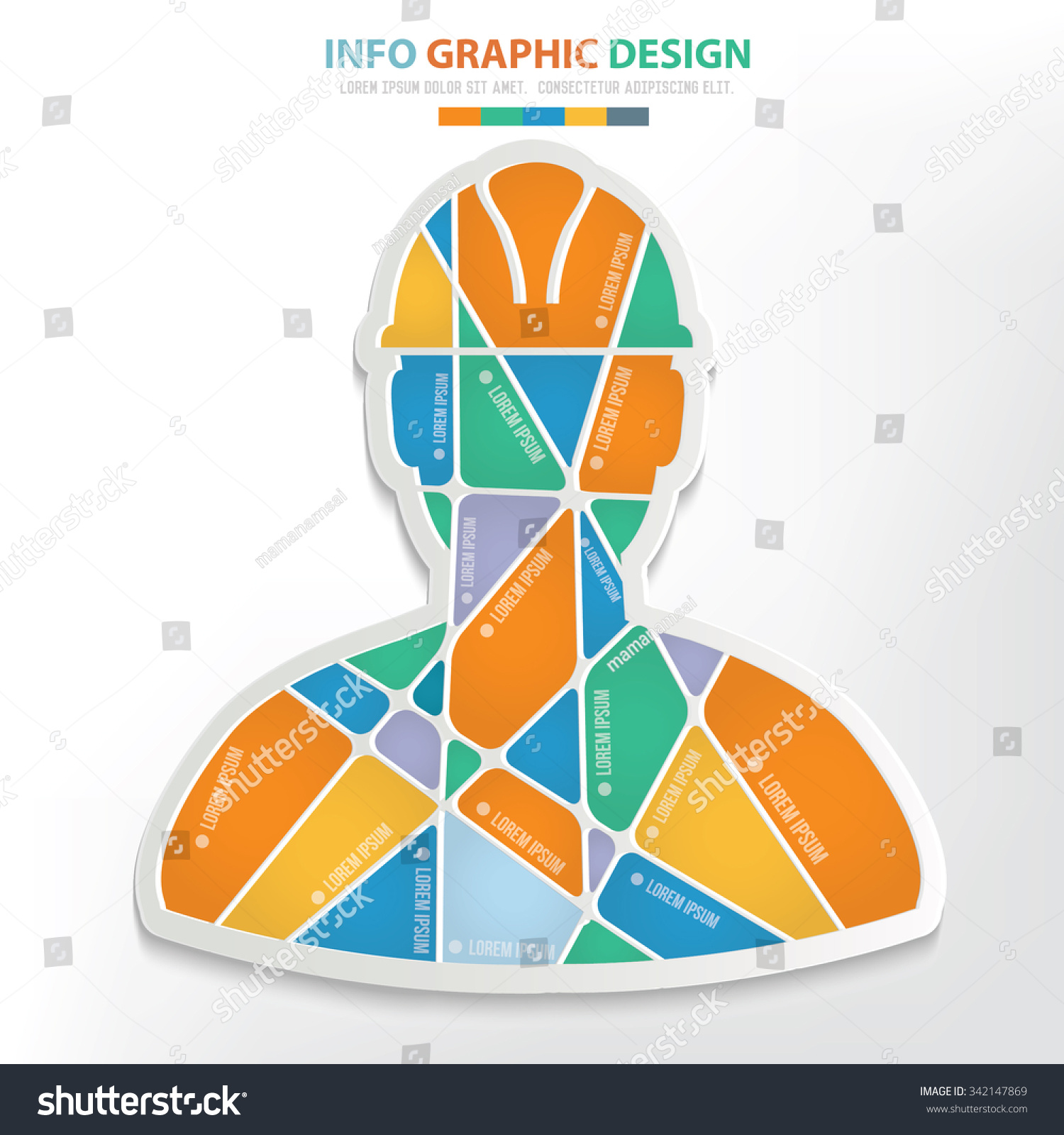 Human Info Graphic Design Clean Vector Stock Vector (Royalty Free ...