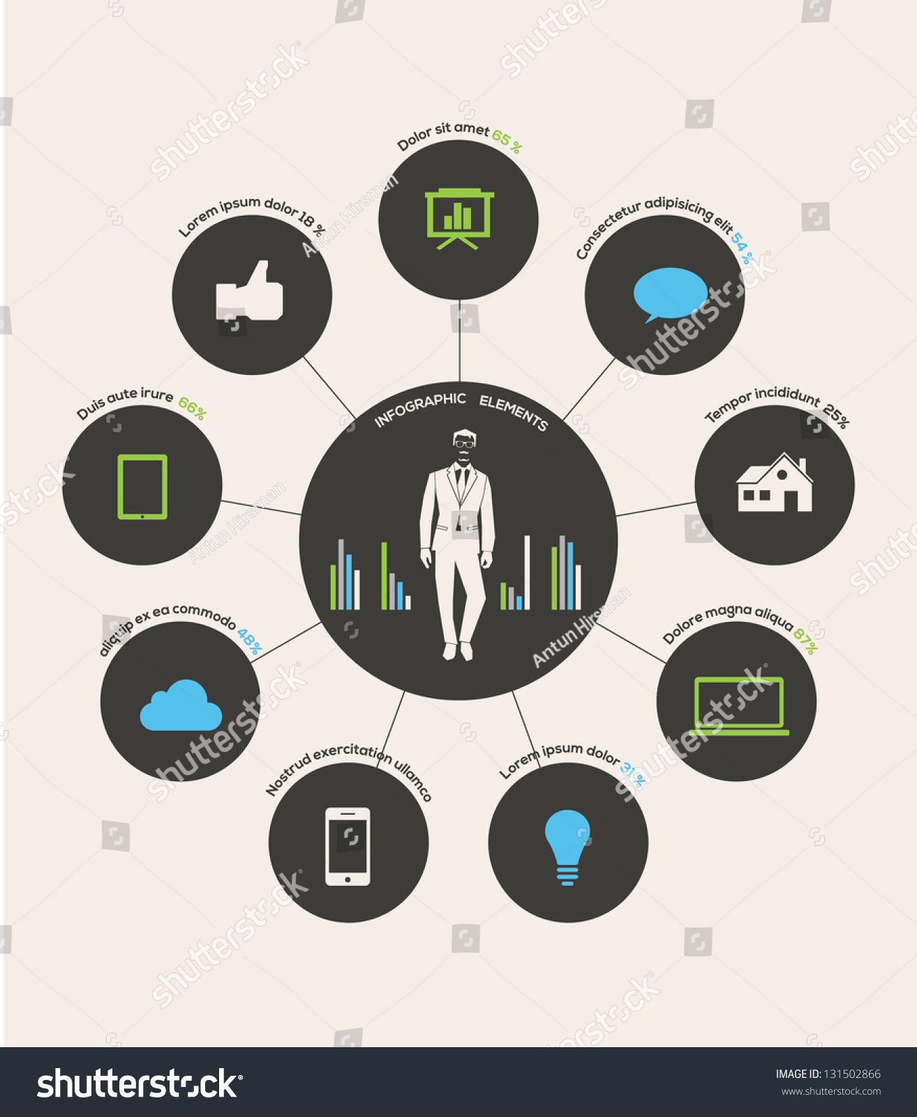 Human Infographic Vector Illustration Stock Vector (Royalty Free) 131502866