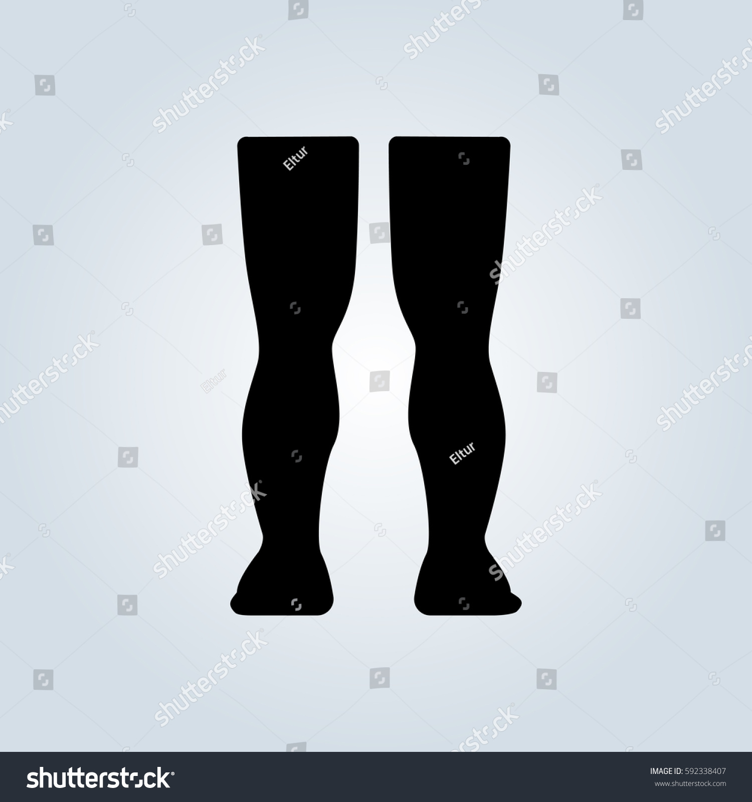 Human Leg Icon Stock Vector (Royalty Free) 592338407