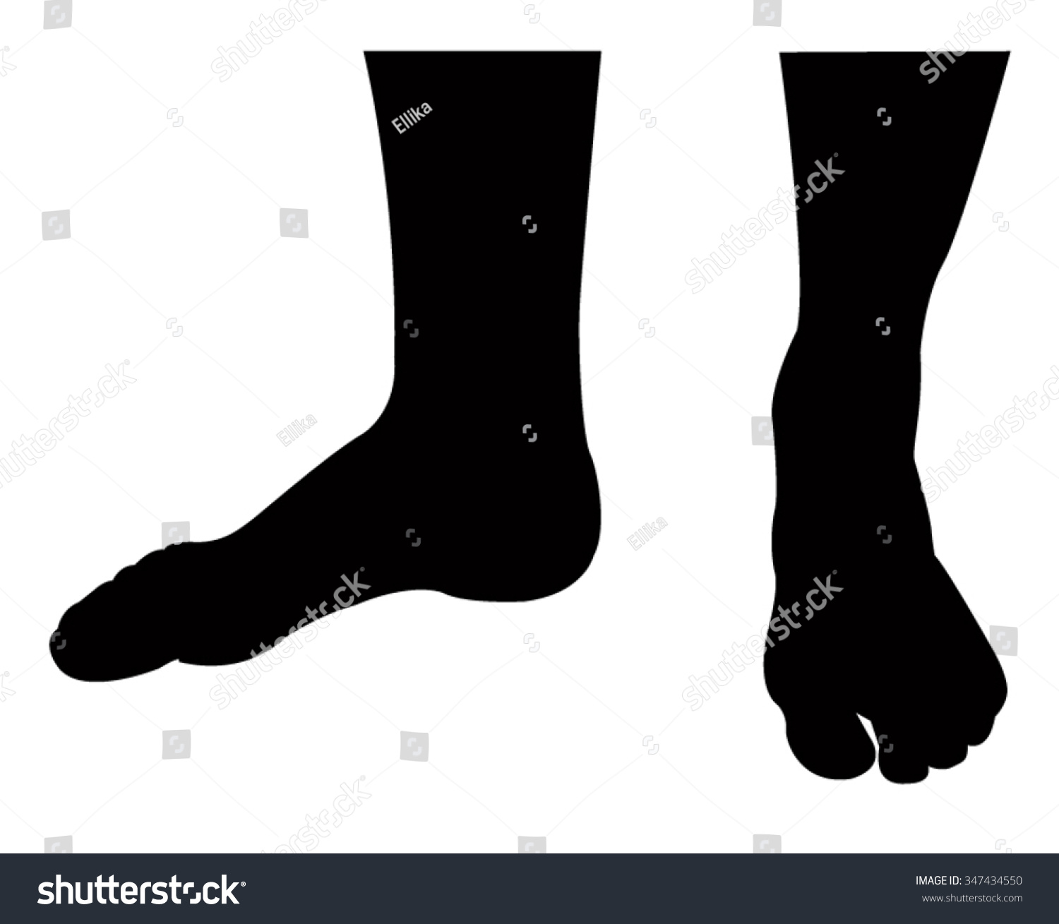Human Legs Silhouette: vector de stock (libre de regalías) 347434550 ...