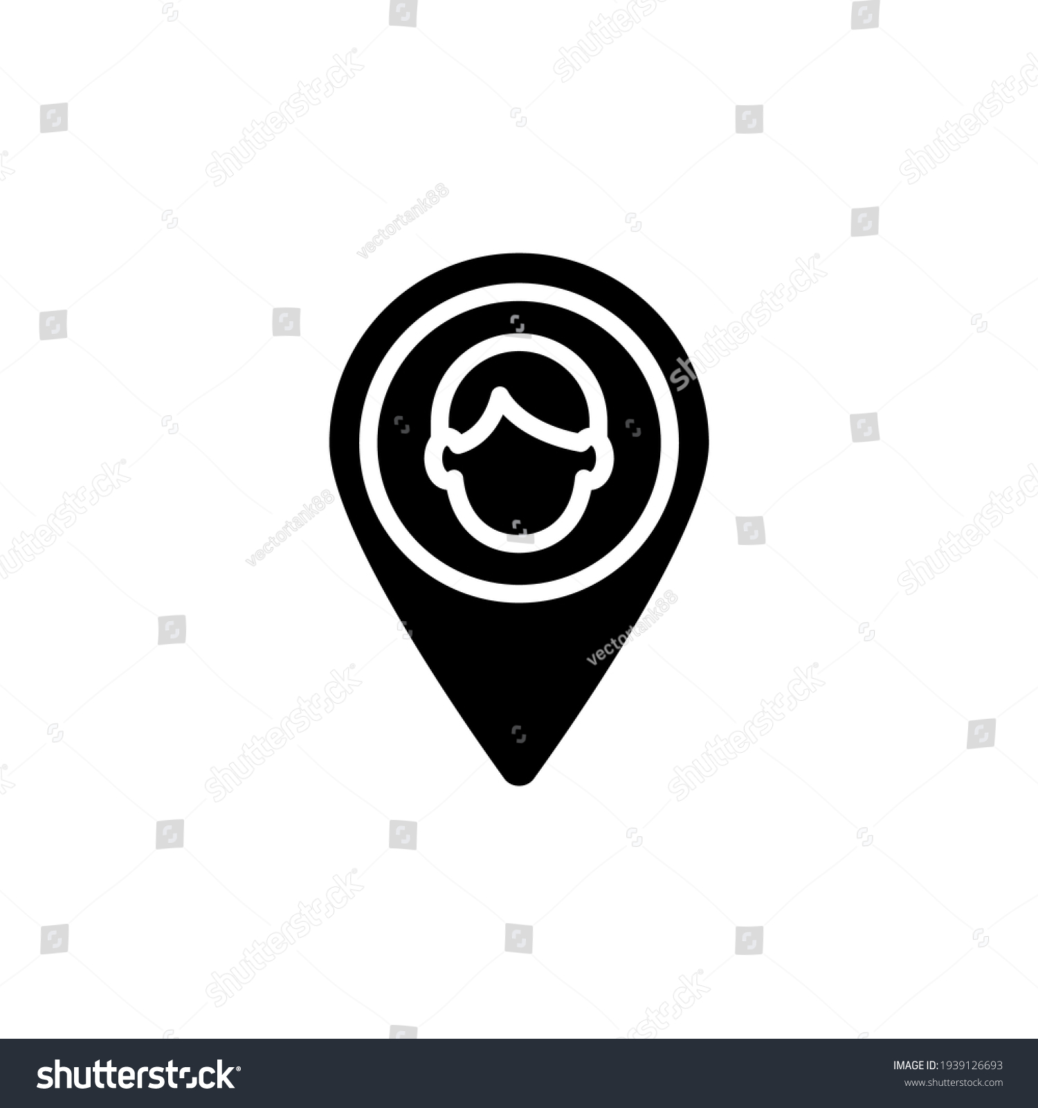 Human Location Icon Vector Logotype Stock Vector (Royalty Free ...