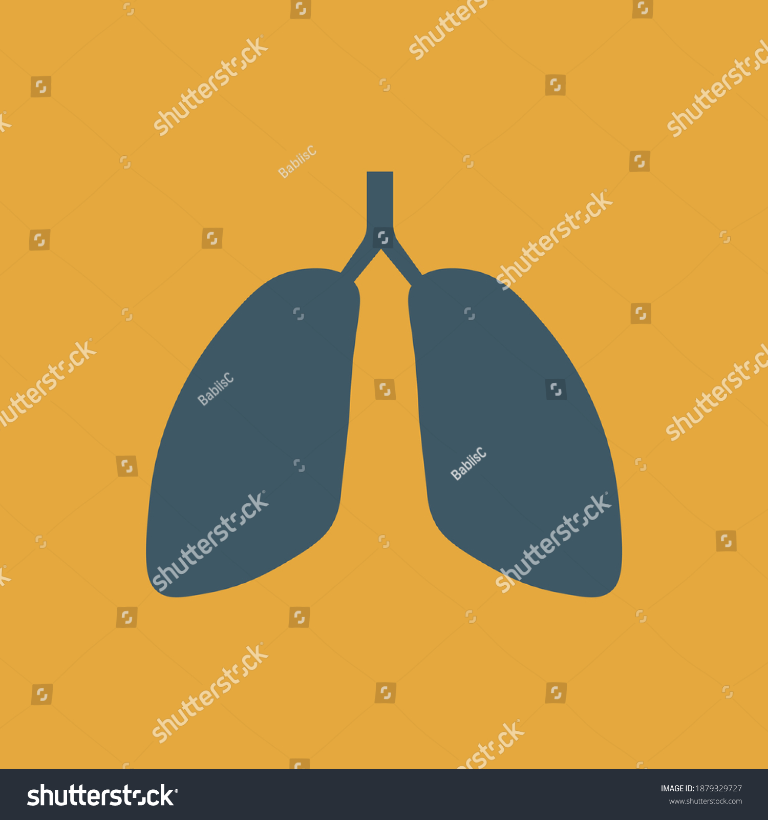 Human Lungs Flat Design Illustration Vector Stock Vector (Royalty Free ...