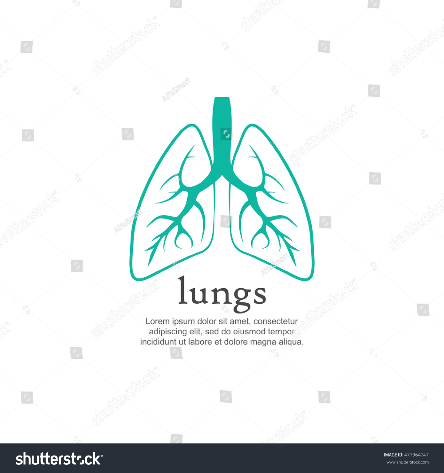 Human Lungs Logo Design Vector Template: vector de stock (libre de ...