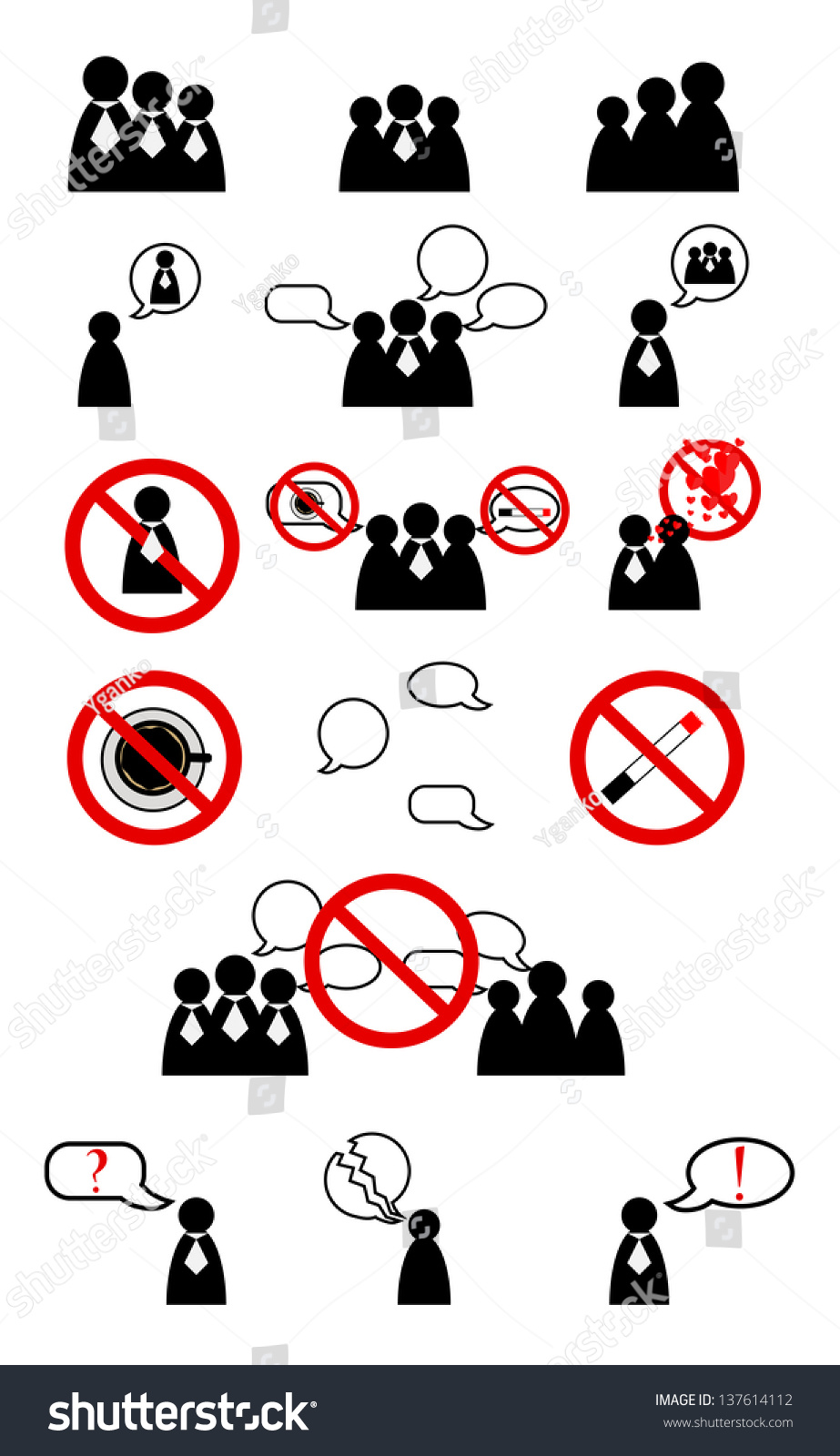 Human Management Icons Set Vector Illustration Stock Vector (Royalty ...