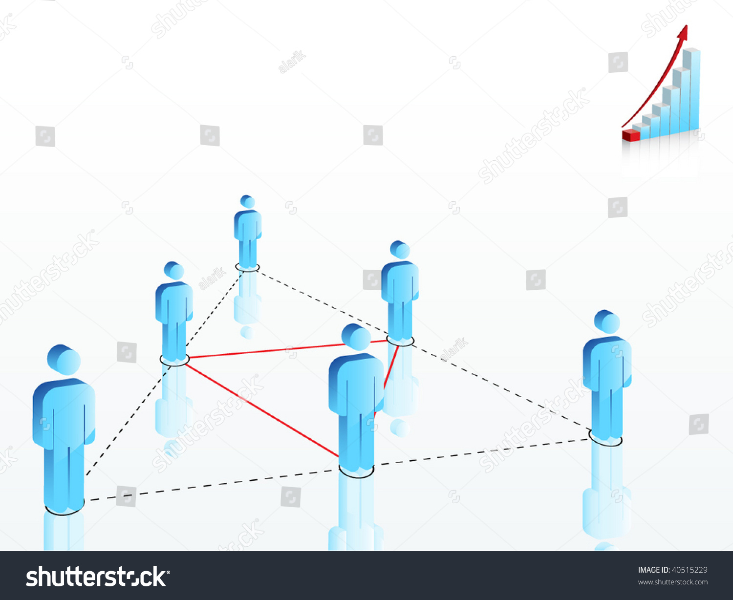 Human Network Illustration Increase Diagram Stock Vector (Royalty Free ...