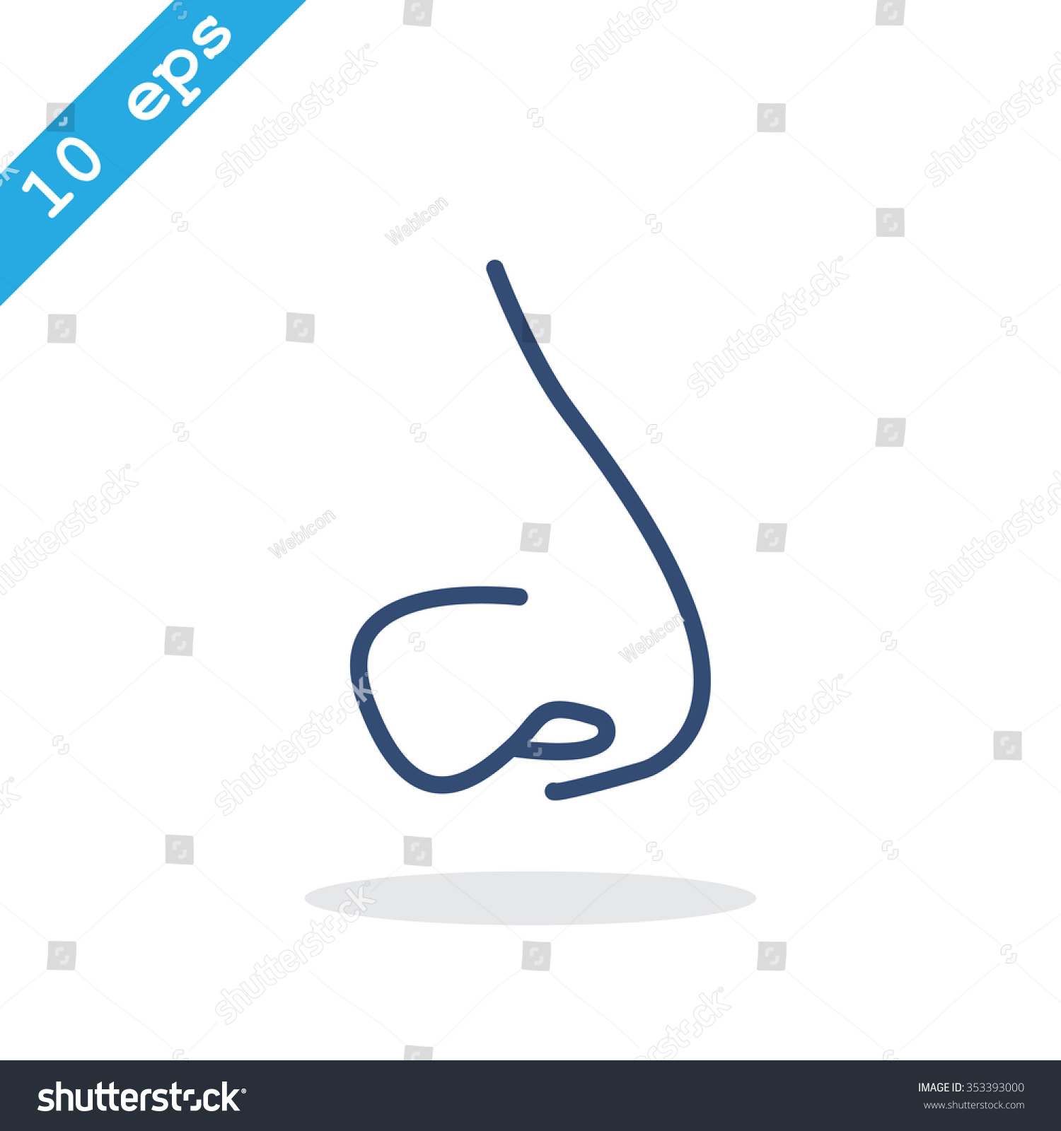 Human Nose Icon Stock Vector (Royalty Free) 353393000 | Shutterstock