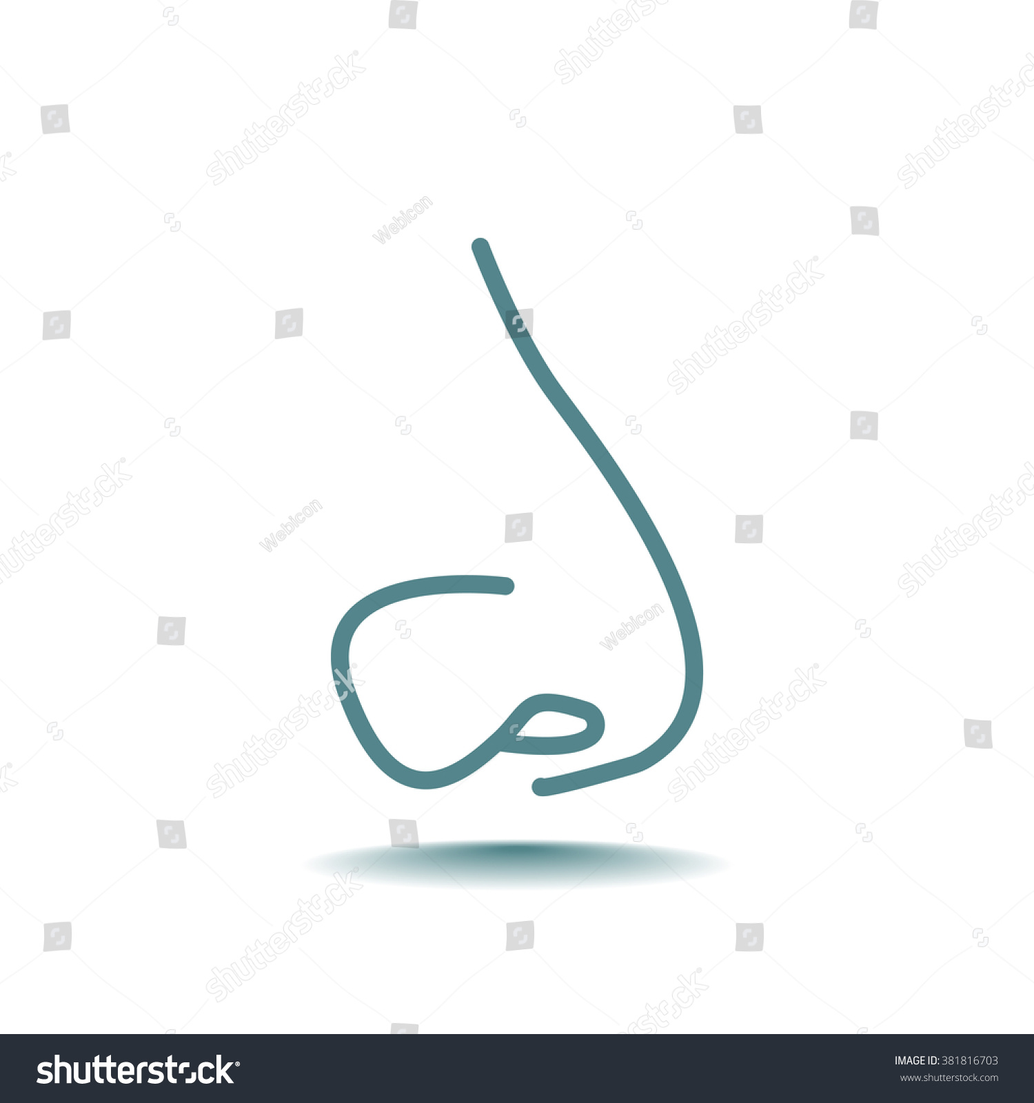 Human Nose Icon: เวกเตอร์สต็อก (ปลอดค่าลิขสิทธิ์) 381816703 | Shutterstock