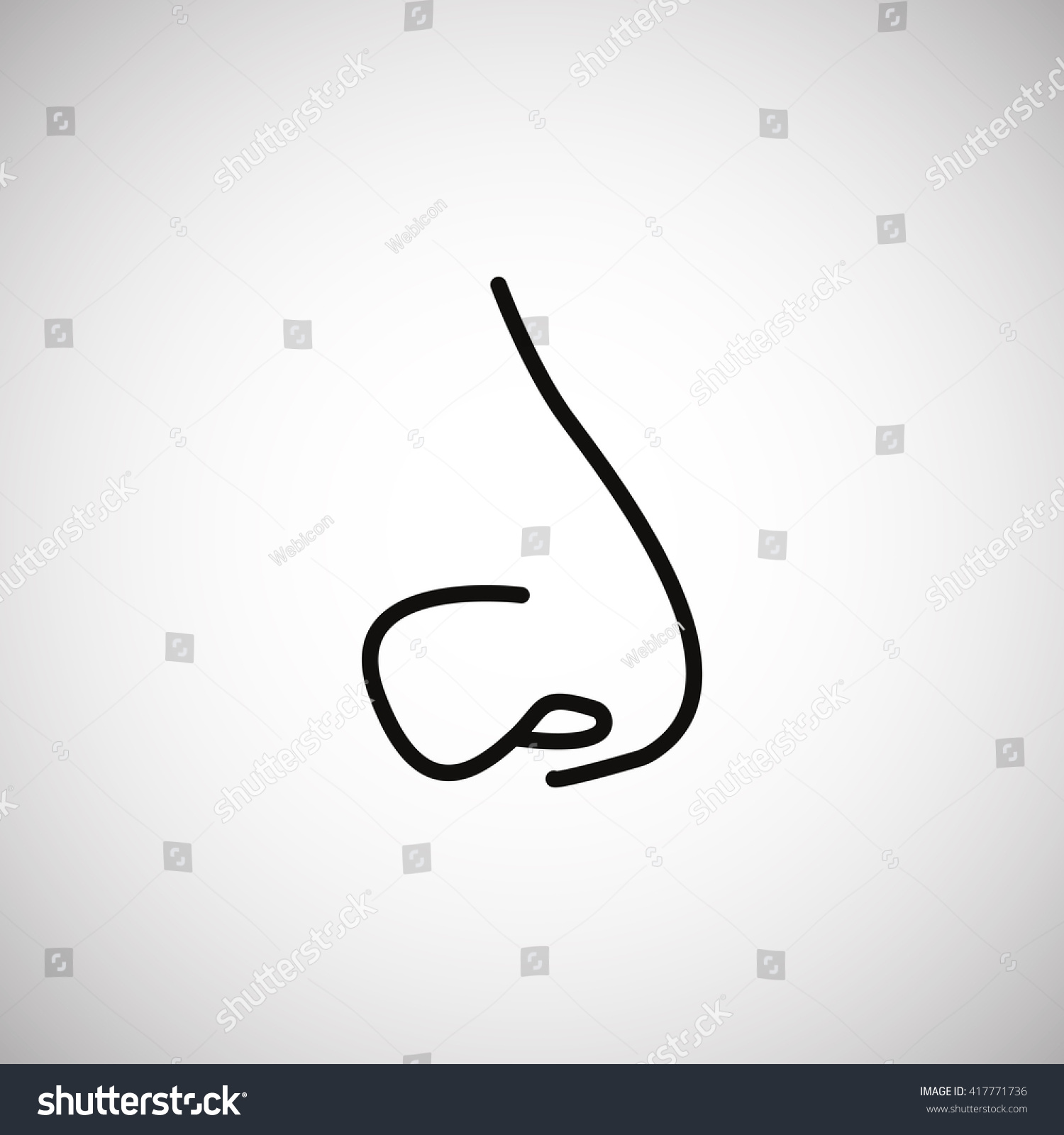 Human Nose Icon Stock Vector (Royalty Free) 417771736 | Shutterstock