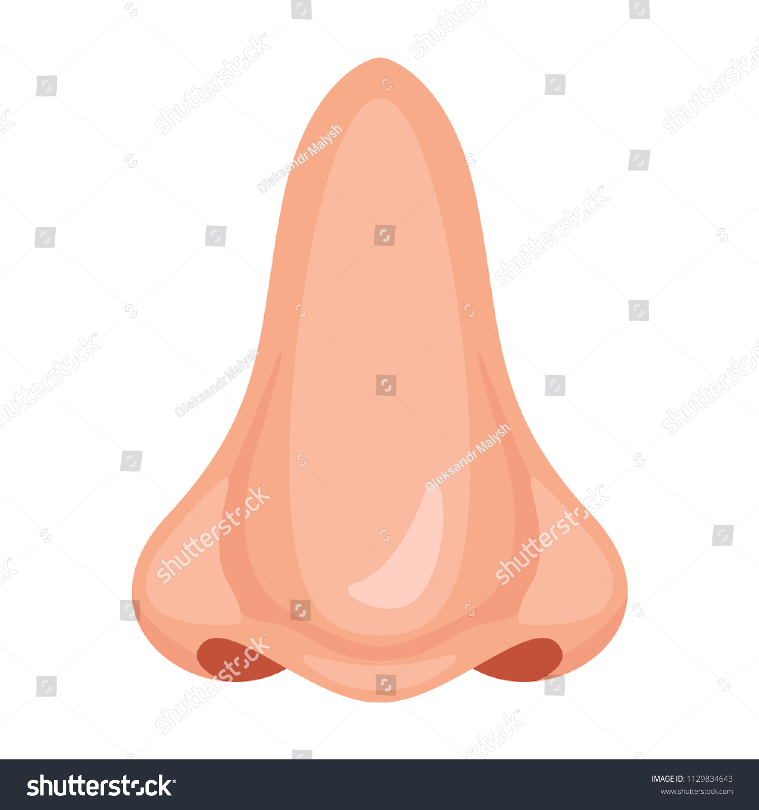 Human Nose Vector Illustration Icon Design Stock Vector (Royalty Free ...
