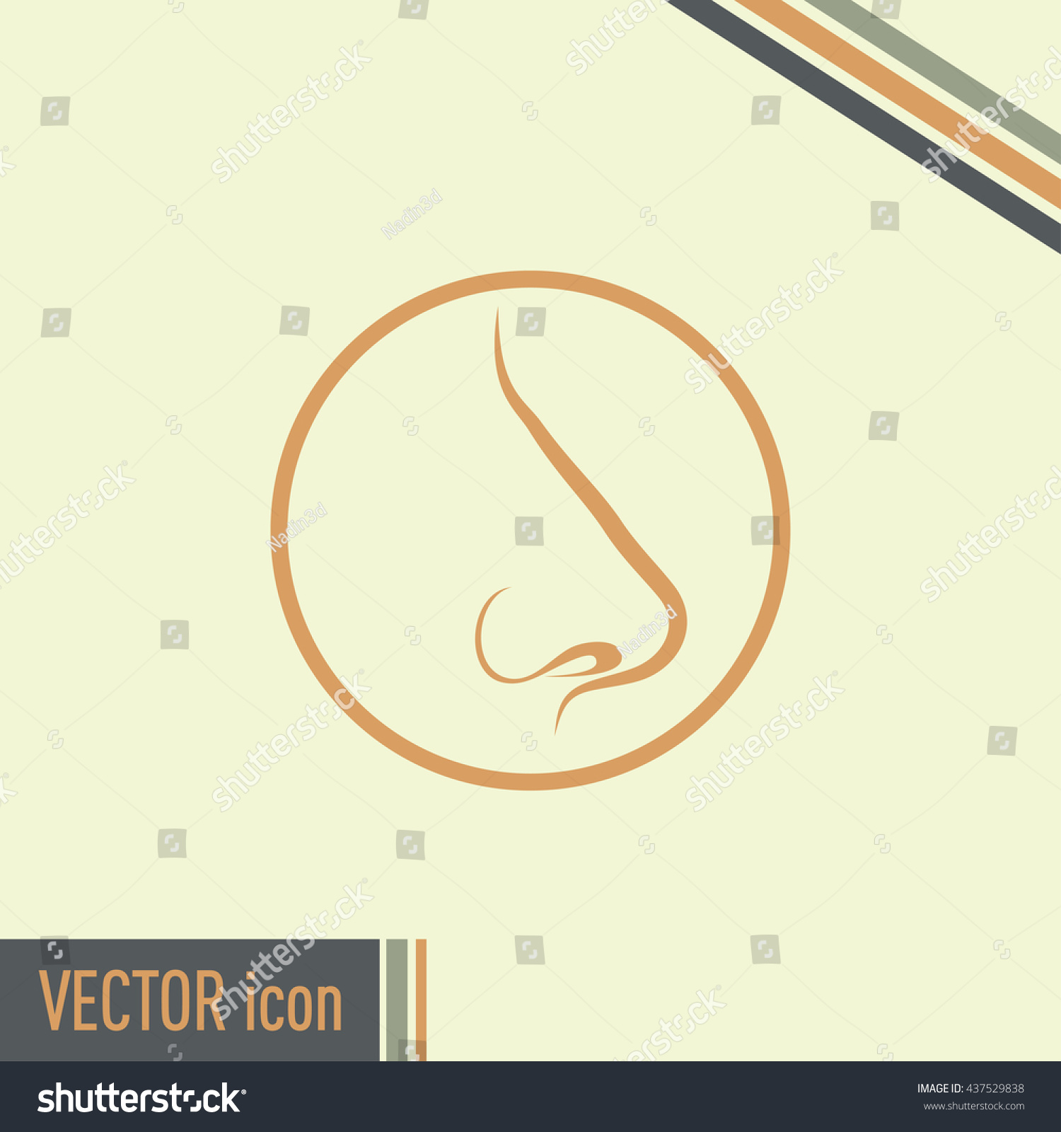 Human Nose Vector Isolated Stock Vector (Royalty Free) 437529838 ...