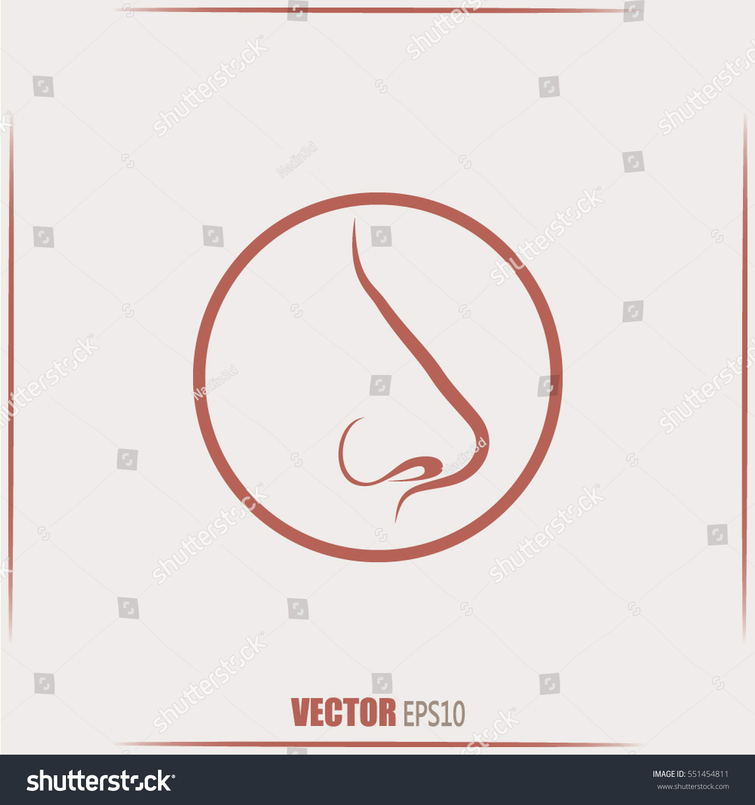 Human Nose Vector Isolated: vector de stock (libre de regalías ...