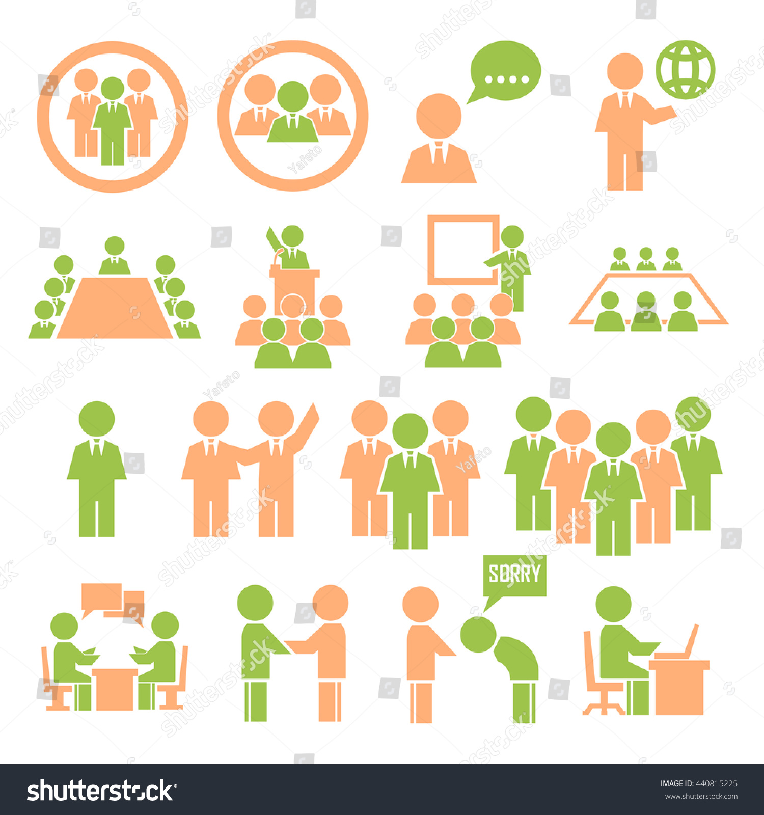 Human Office Icon Set Stock Vector (Royalty Free) 440815225 | Shutterstock