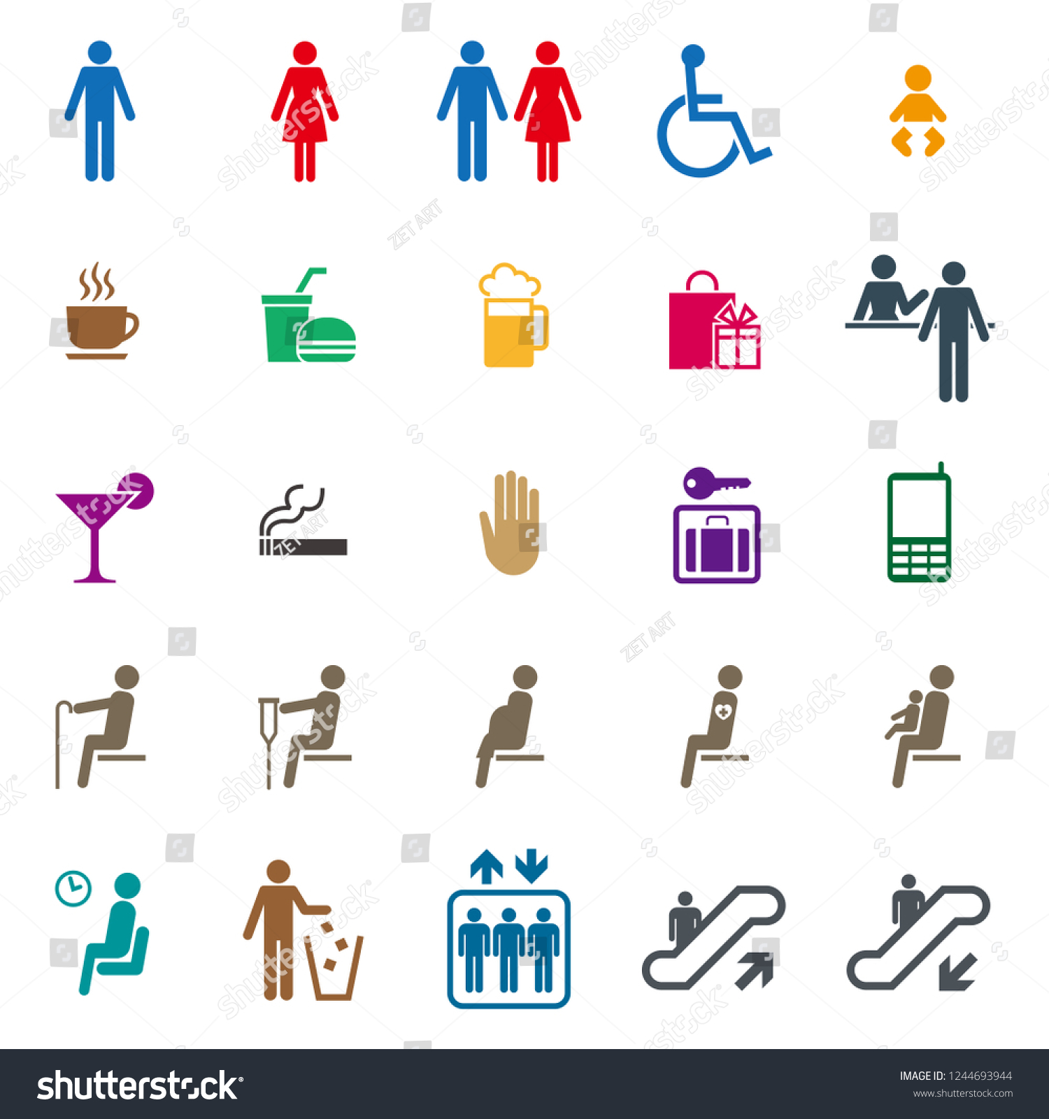 Human Pictgram Icon Stock Vector (Royalty Free) 1244693944