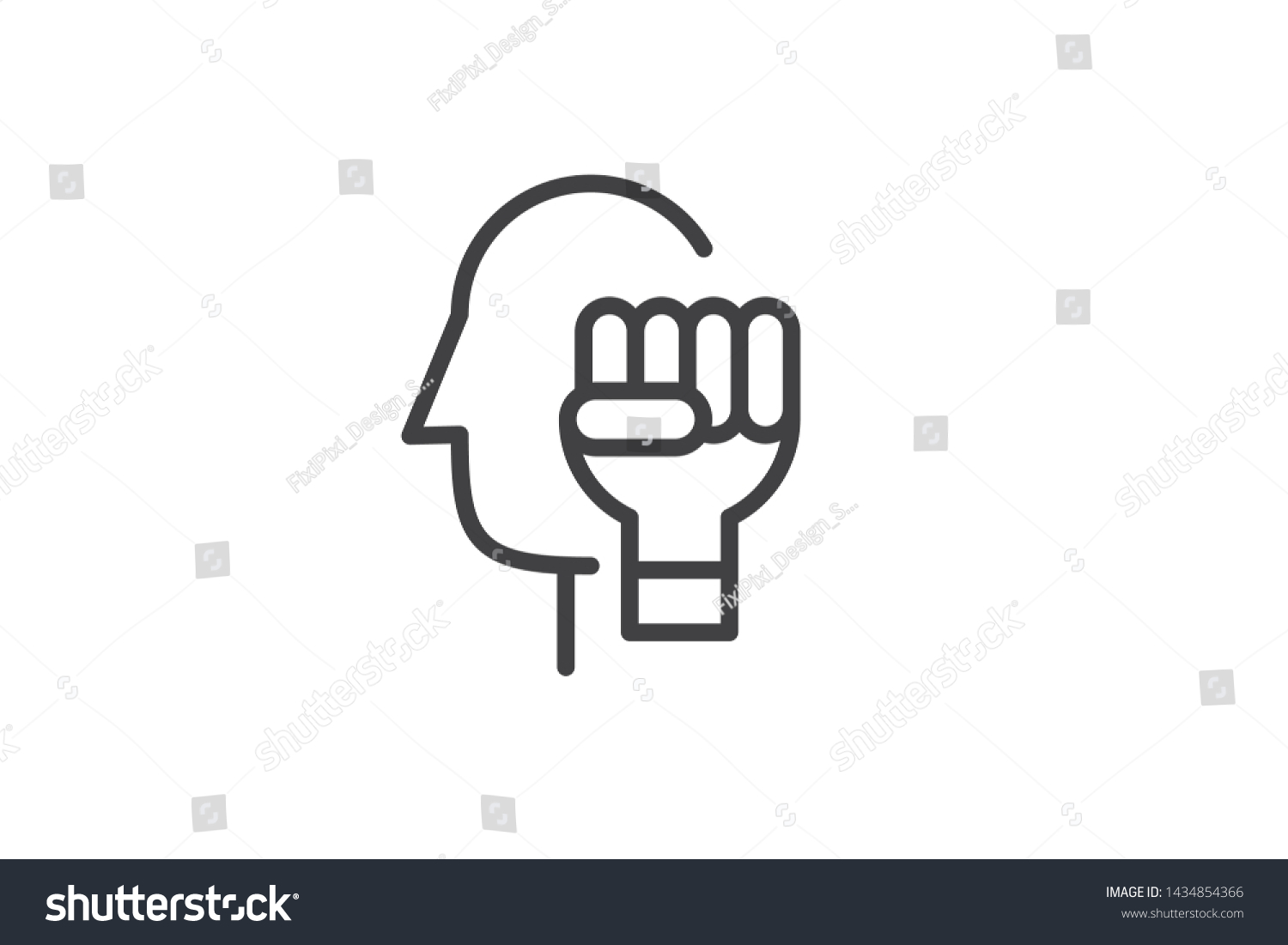 Human Power Icon Hand Icon Vector Stock Vector (Royalty Free ...