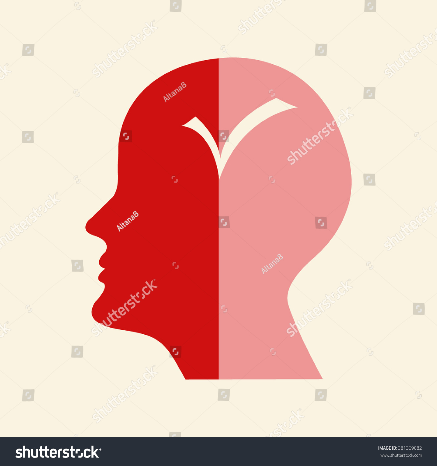 Human Profile Picture Stock Vector (Royalty Free) 381369082