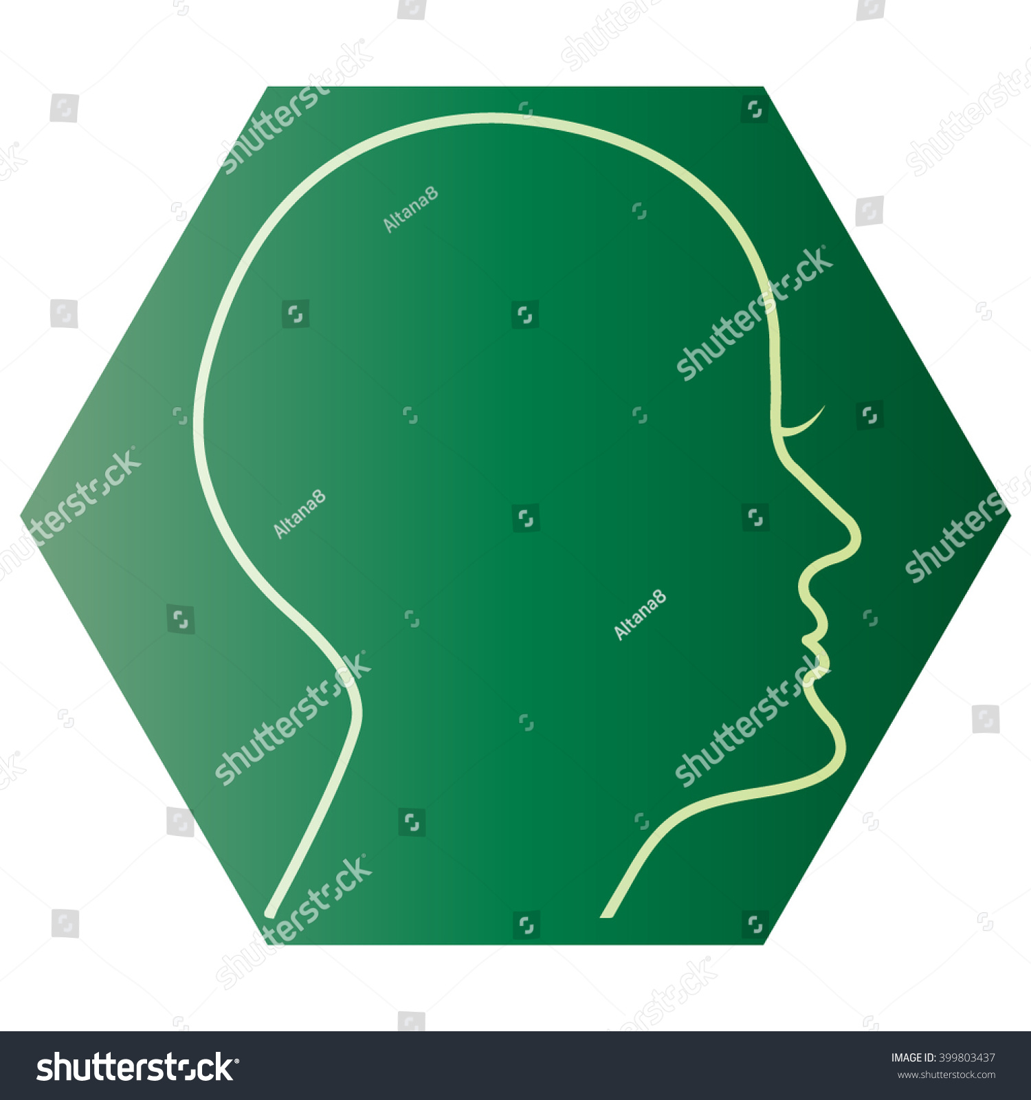 Human Profile Picture Stock Vector (Royalty Free) 399803437