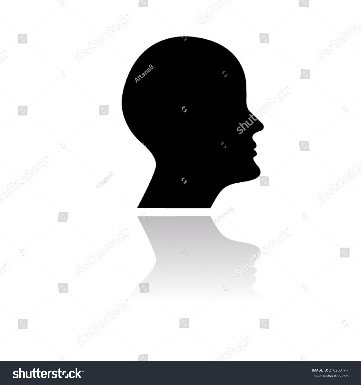 Human Profile Picture Shadow Stock Vector (Royalty Free) 216250147 ...