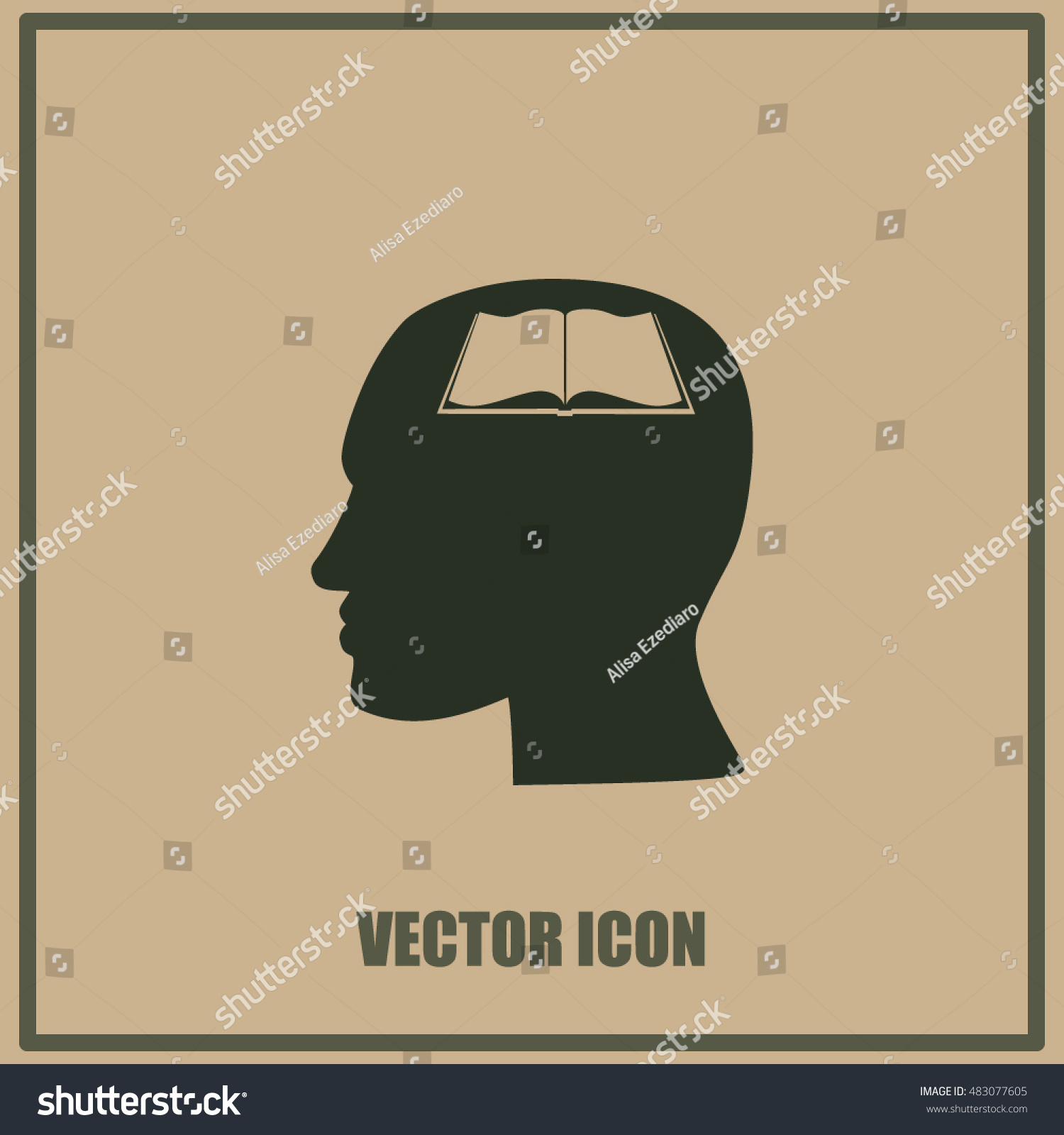 Human Profile Vector Icon Stock Vector (Royalty Free) 483077605 ...