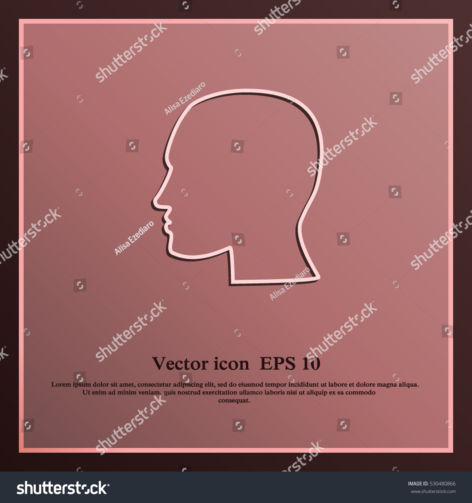 Human Profile Vector Icon Stock Vector (Royalty Free) 530480866 ...
