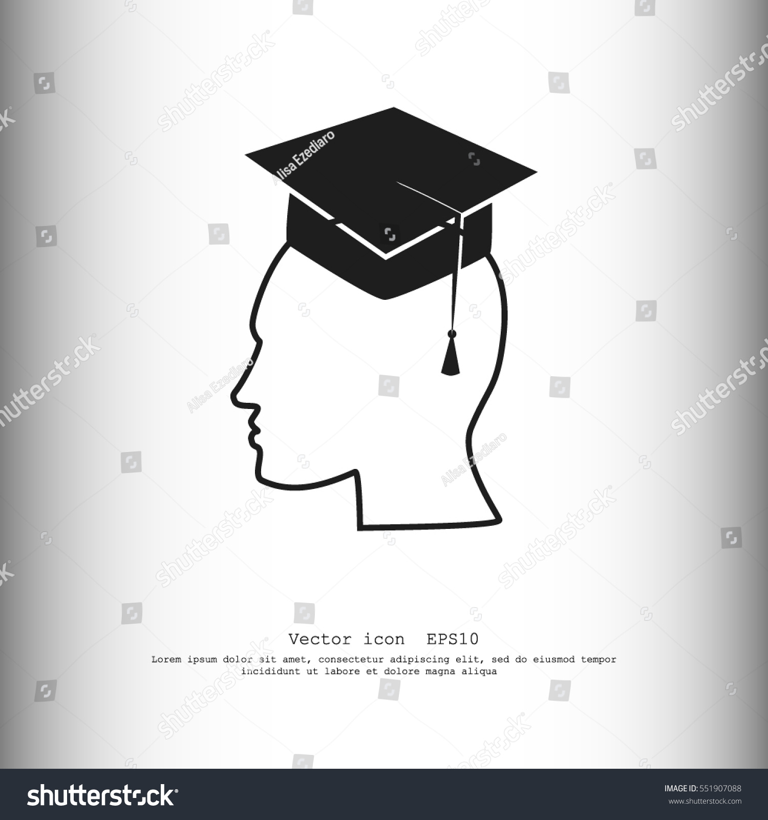 Human Profile Vector Icon Stock Vector (Royalty Free) 551907088