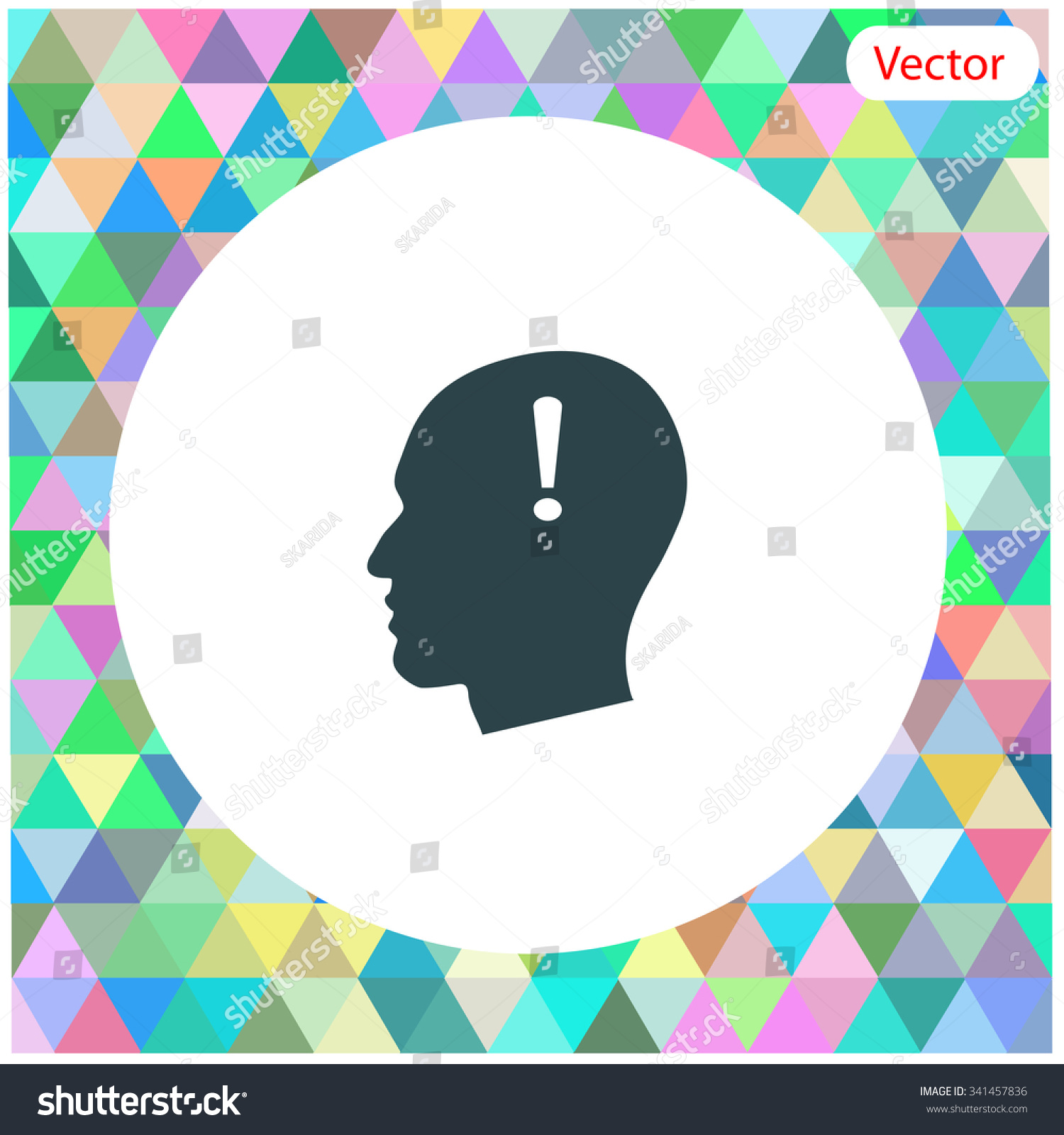 Human Profile Exclamation Mark Vector Icon Stock Vector (Royalty Free ...