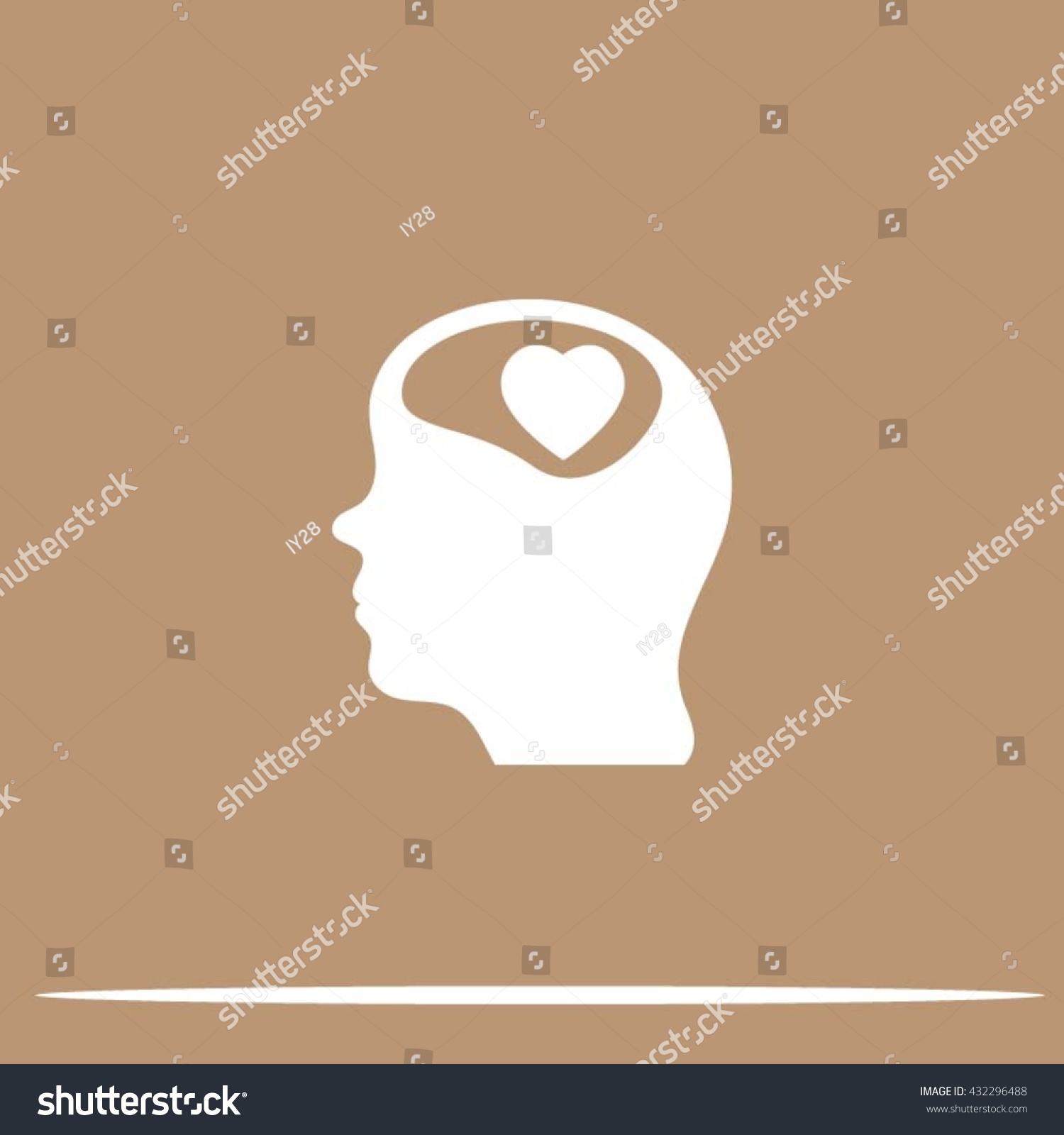 Human Profile Heart Stock Vector (Royalty Free) 432296488 | Shutterstock