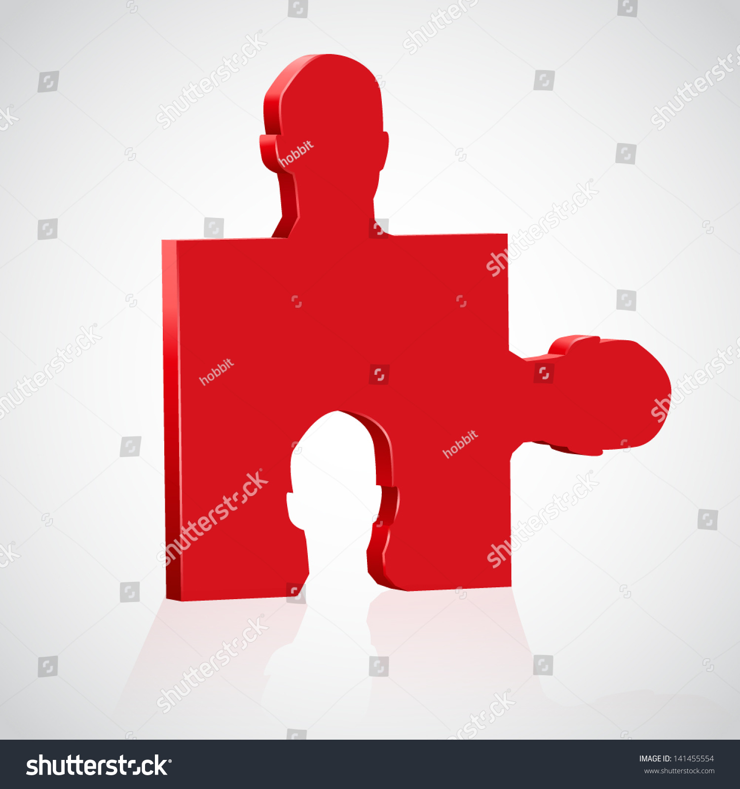 Human Puzzle Vector Illustration Stock Vector (Royalty Free) 141455554 ...