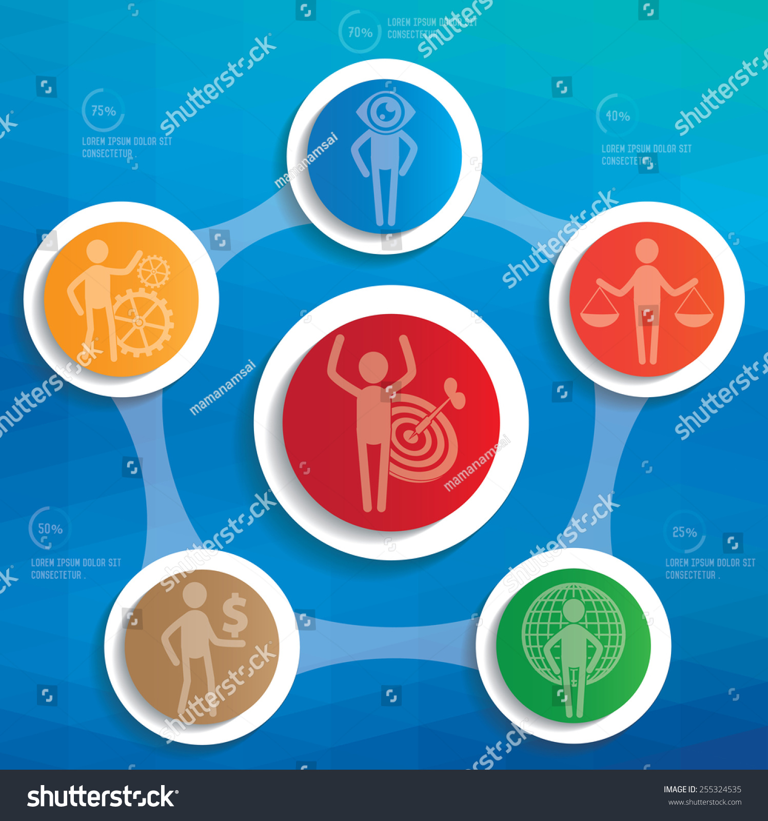 Human Resource Design On Blur Background Stock Vector (Royalty Free ...