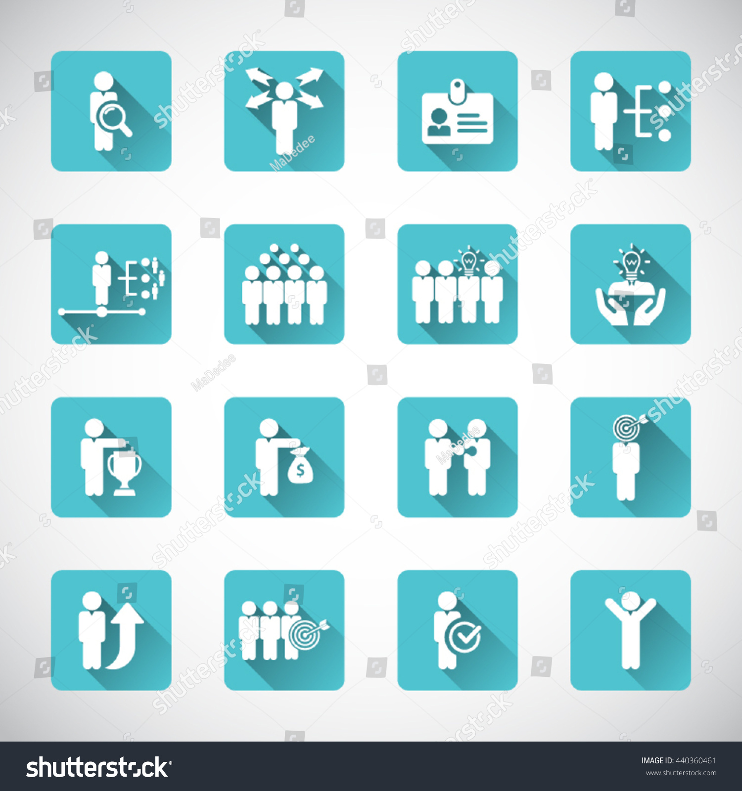 Human Resource Management Icon Set Eps10 Stock Vector (Royalty Free ...