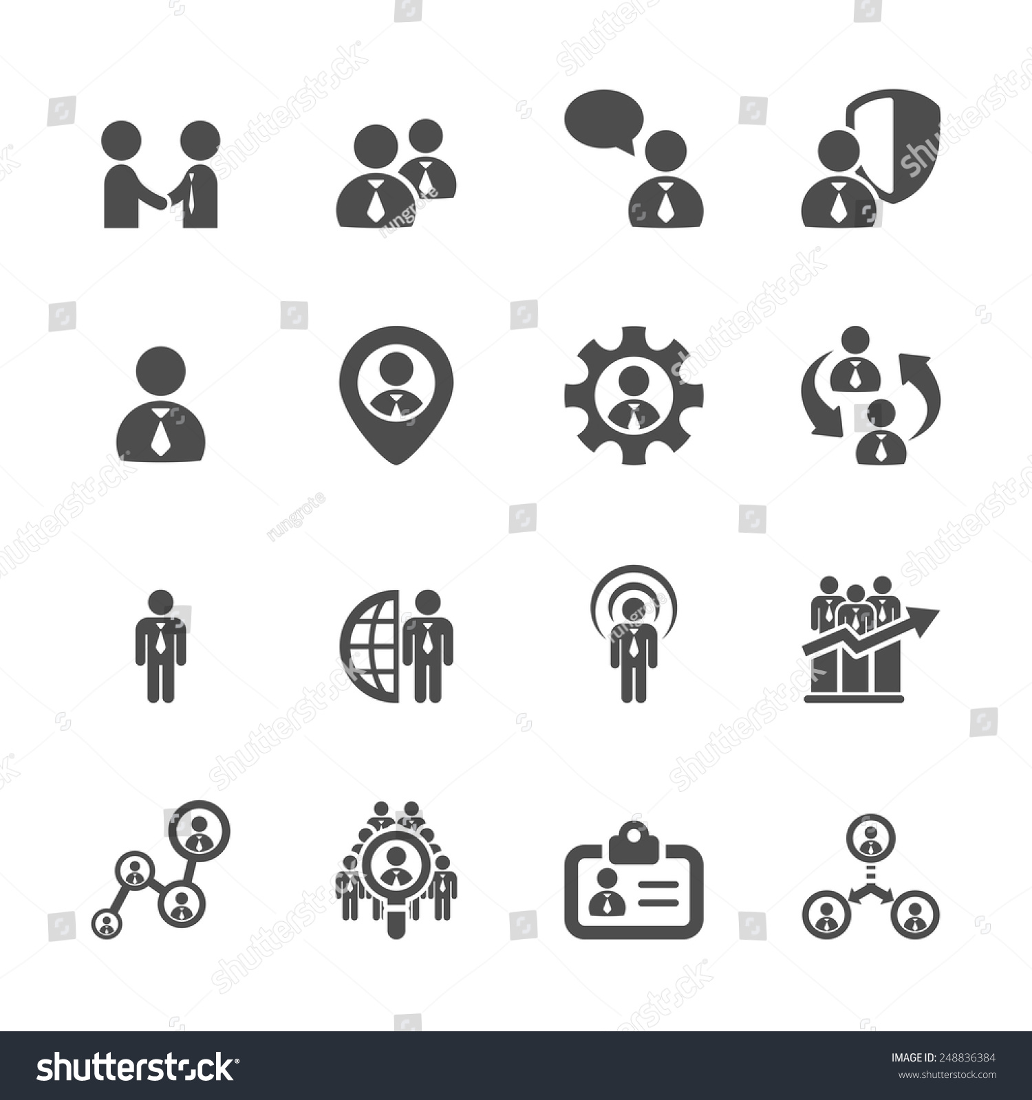 Human Resource Management Icon Set 5 Stock Vector (Royalty Free) 248836384