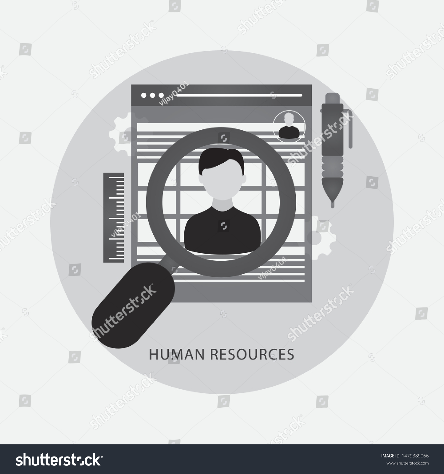 Human Resources Concept Illustration Stock Vector (Royalty Free ...