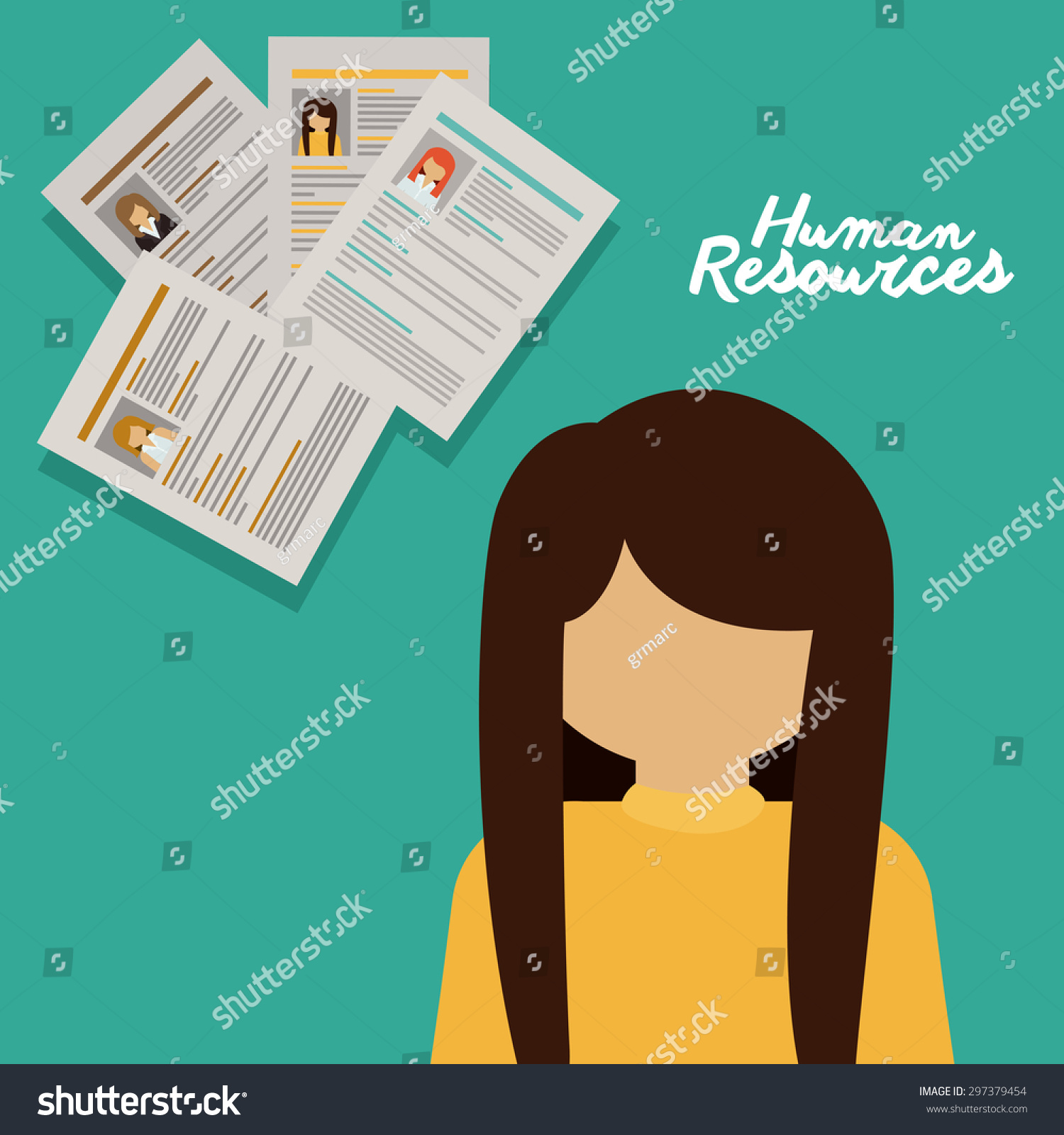 Human Resources Digital Design Vector Illustration Stock Vector ...