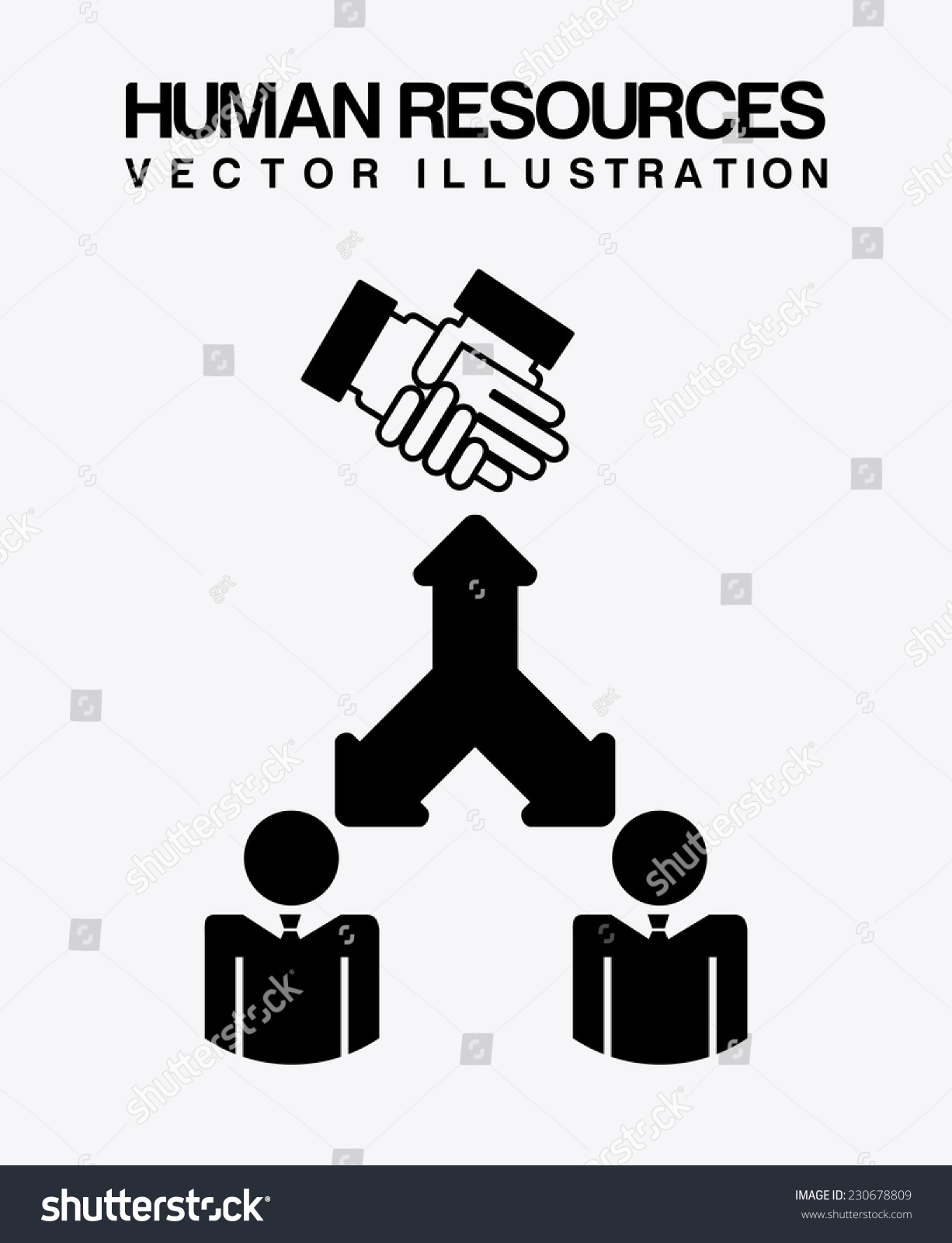 Human Resources Graphic Design Vector Illustration Stock Vector ...