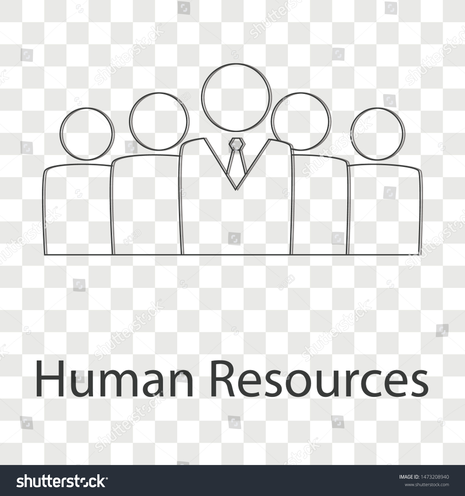Human Resources Icon On Transparency Background Stock Vector (Royalty ...