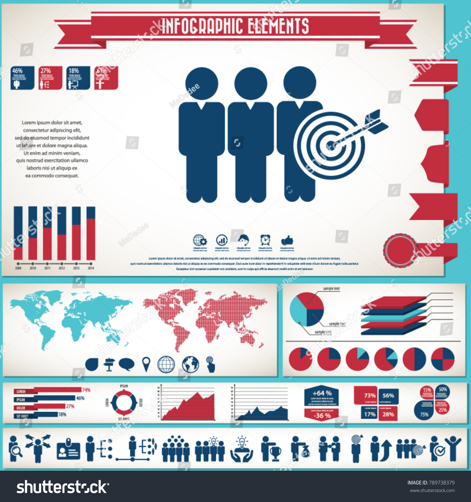 Human Resources Icon Set Infographics Element: เวกเตอร์สต็อก (ปลอดค่า ...