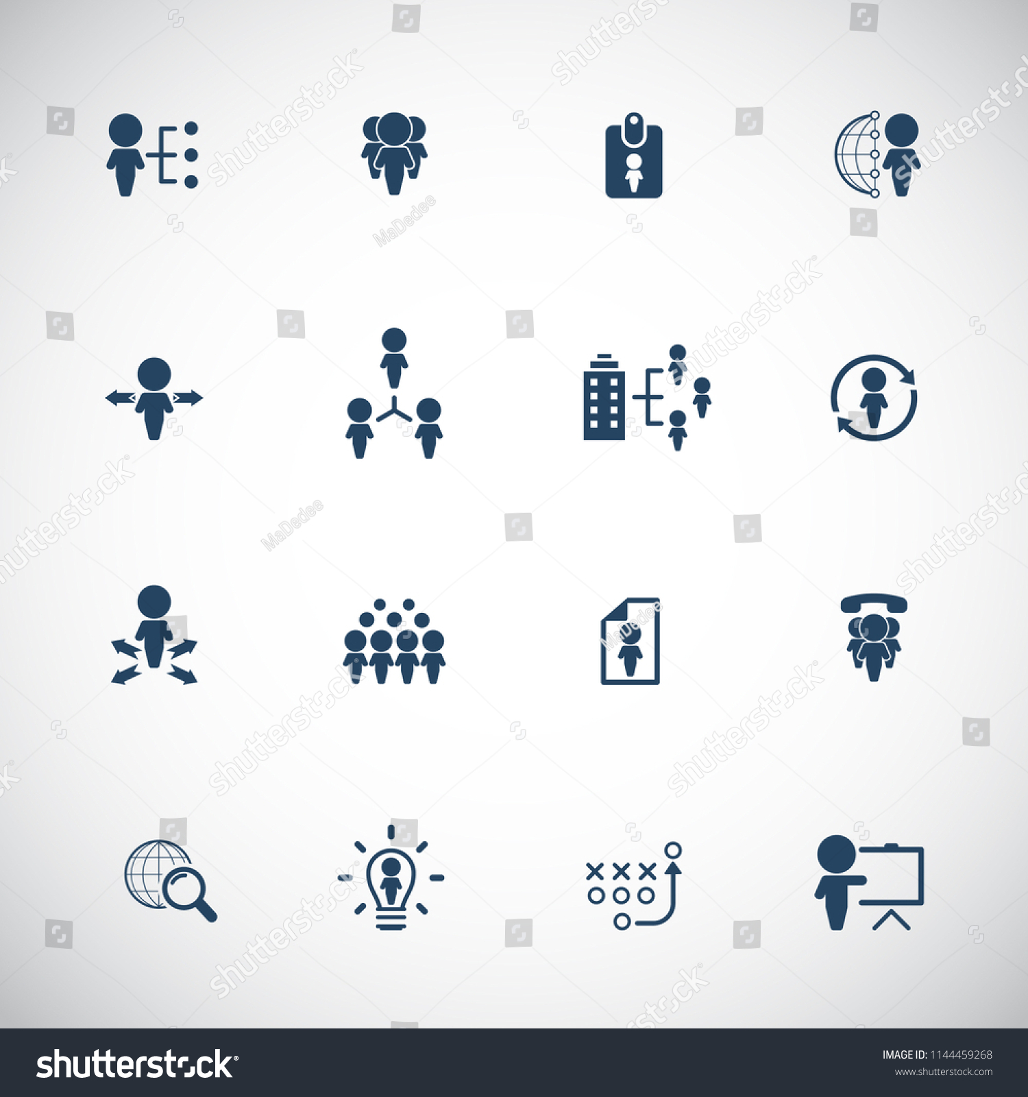 Human Resources Icon Set Vector Illustration Stock Vector (Royalty Free ...