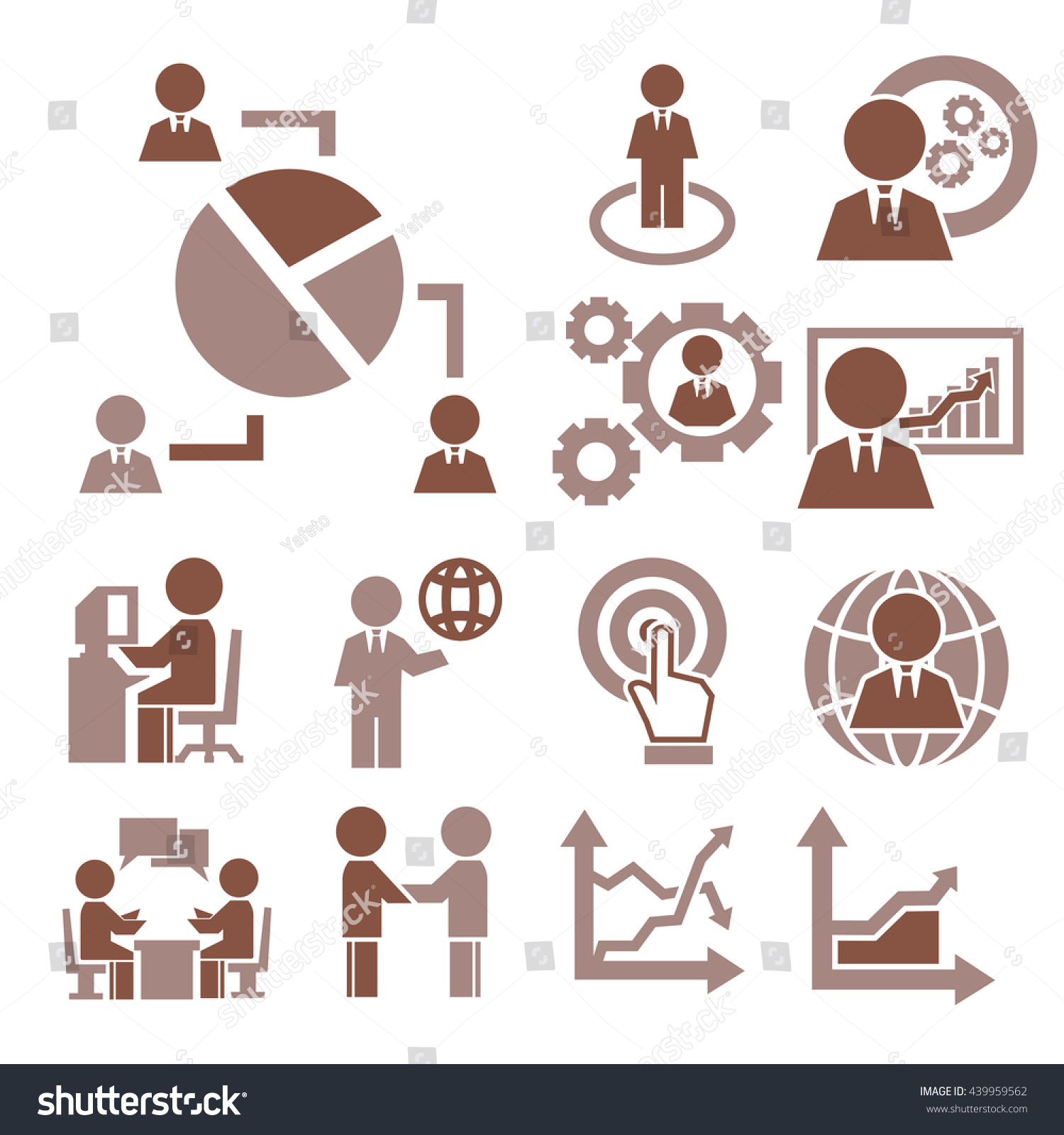 Human Resources Management Icon Set Stock Vector (Royalty Free) 439959562
