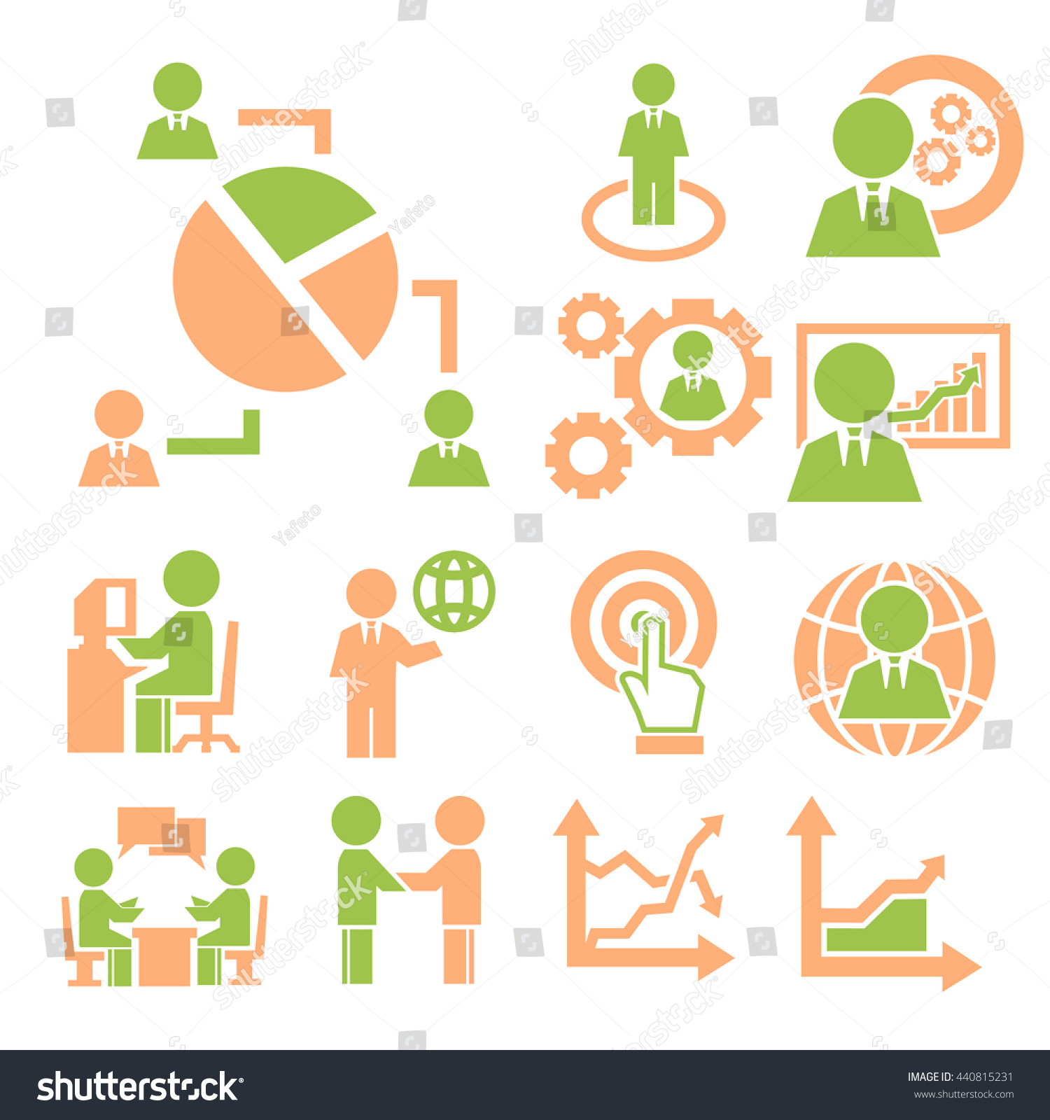 Human Resources Management Icon Set Stock Vector (Royalty Free ...